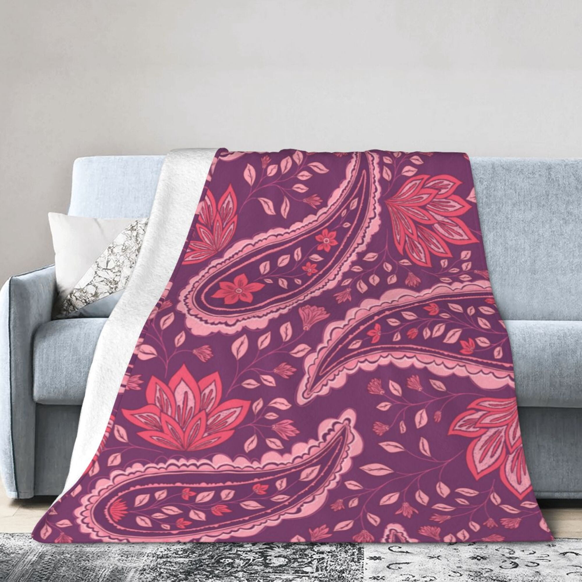 DouZhe Ultra-Soft Micro Fleece Lightweight Flannel Bed Blanket, Pink ...