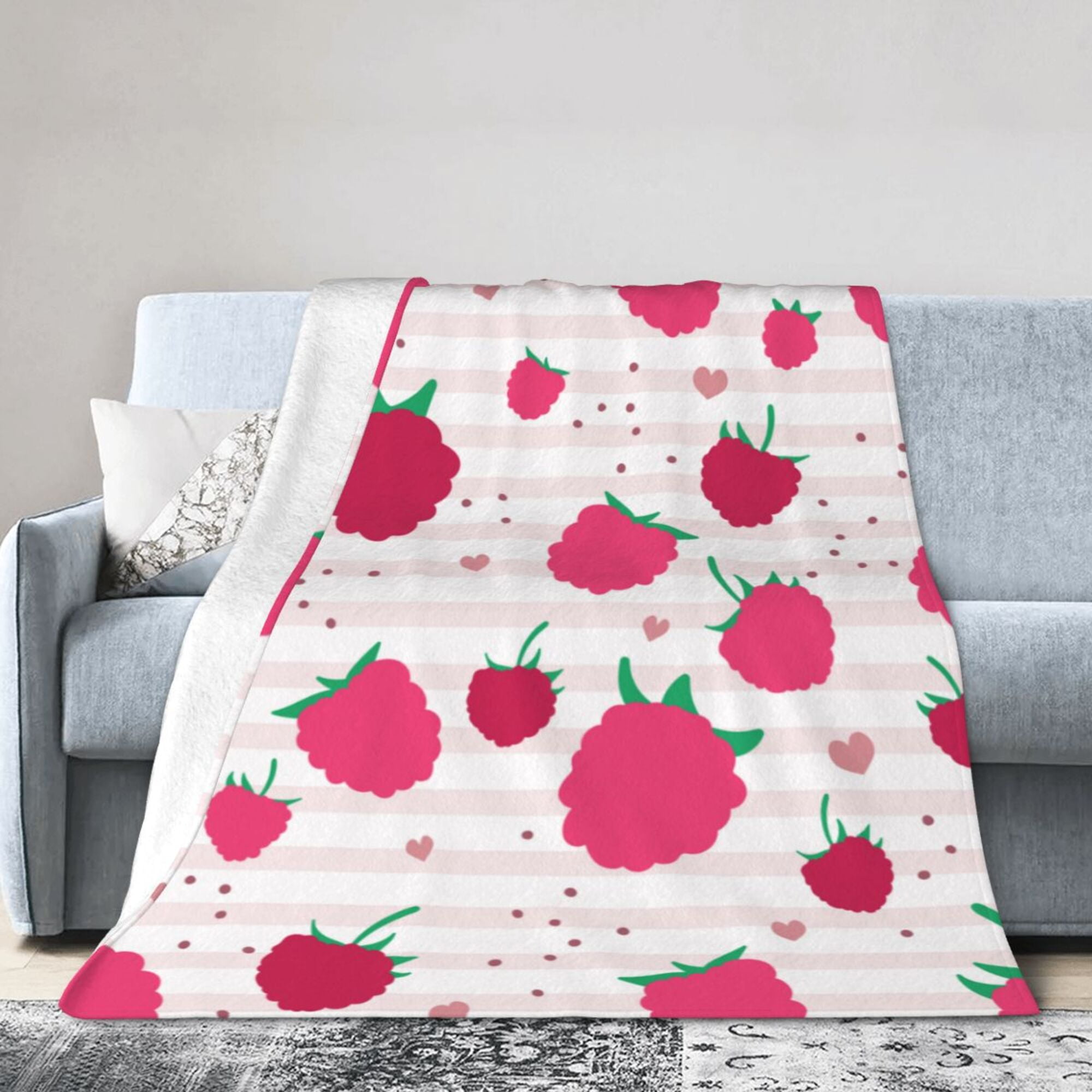 DouZhe Ultra-Soft Micro Fleece Lightweight Flannel Bed Blanket, Pink ...