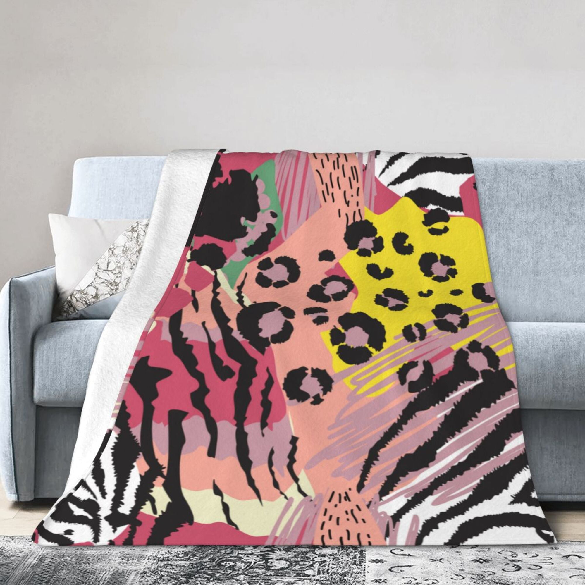 DouZhe Ultra-Soft Micro Fleece Lightweight Flannel Bed Blanket, Pink ...