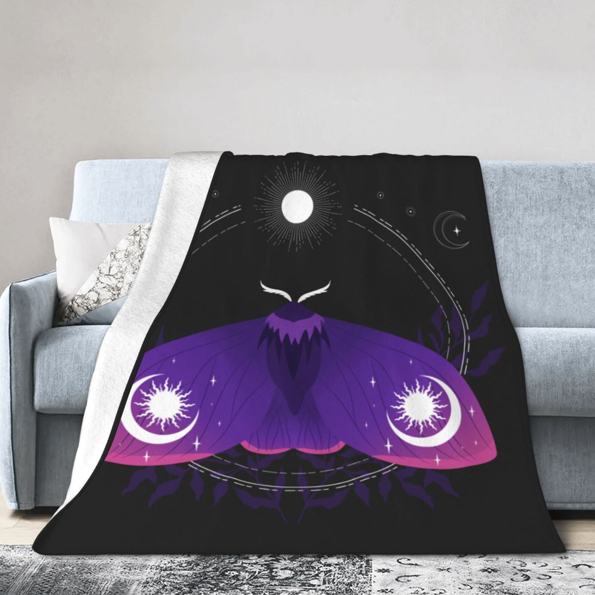 DouZhe Ultra-Soft Micro Fleece Lightweight Flannel Bed Blanket, Purple ...