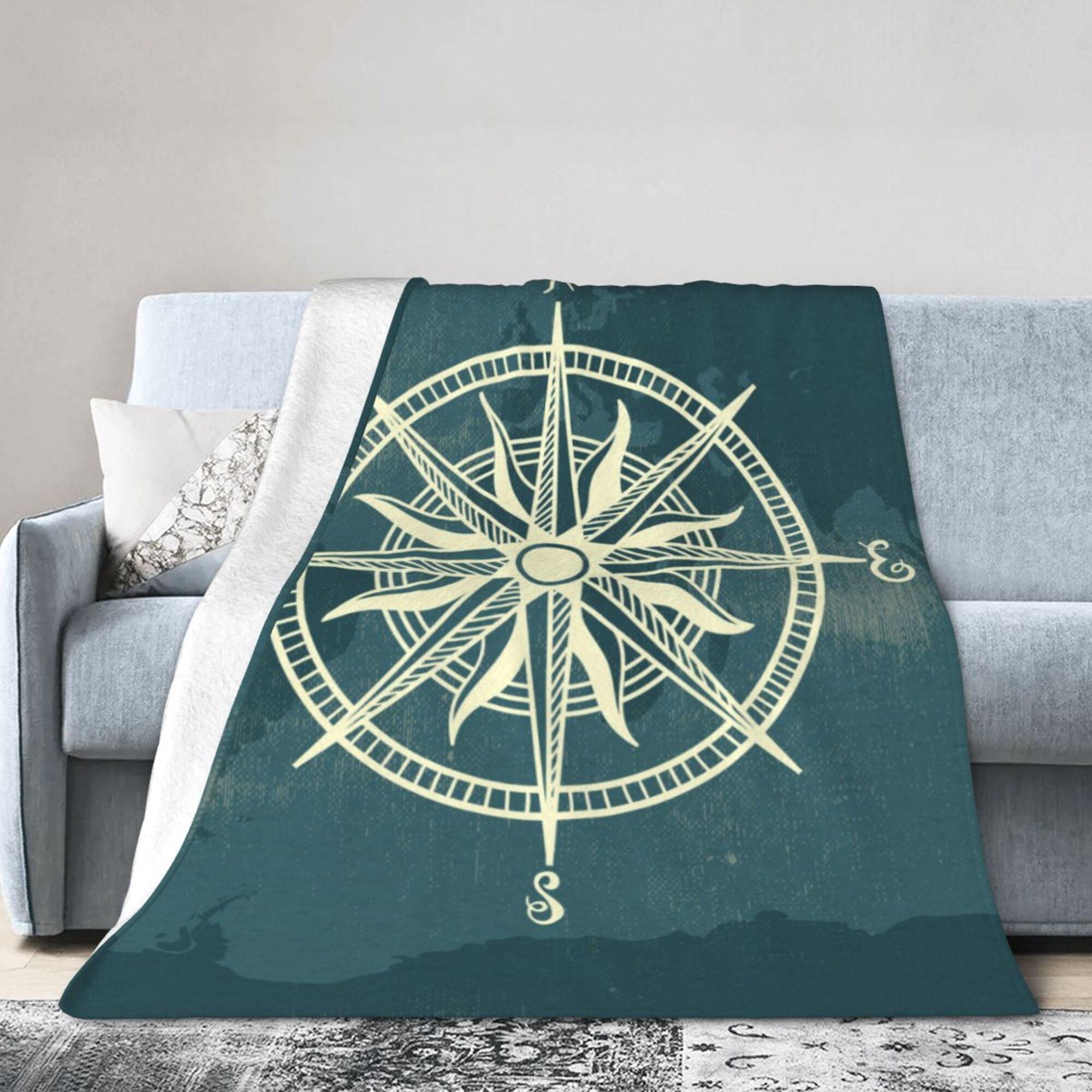 DouZhe Ultra-Soft Micro Fleece Lightweight Flannel Bed Blanket, Retro ...