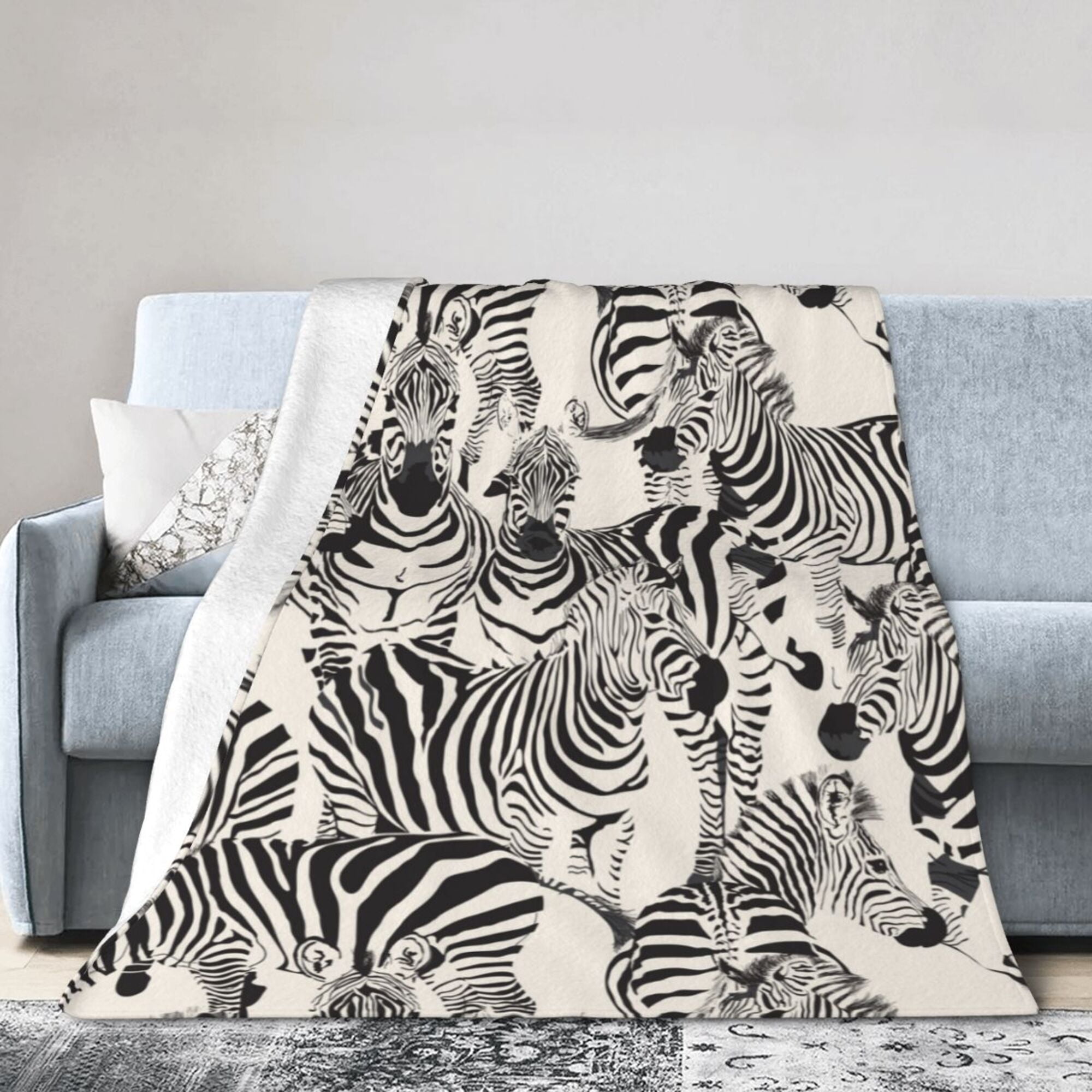 DouZhe Ultra-Soft Micro Fleece Lightweight Flannel Bed Blanket, Vintage ...