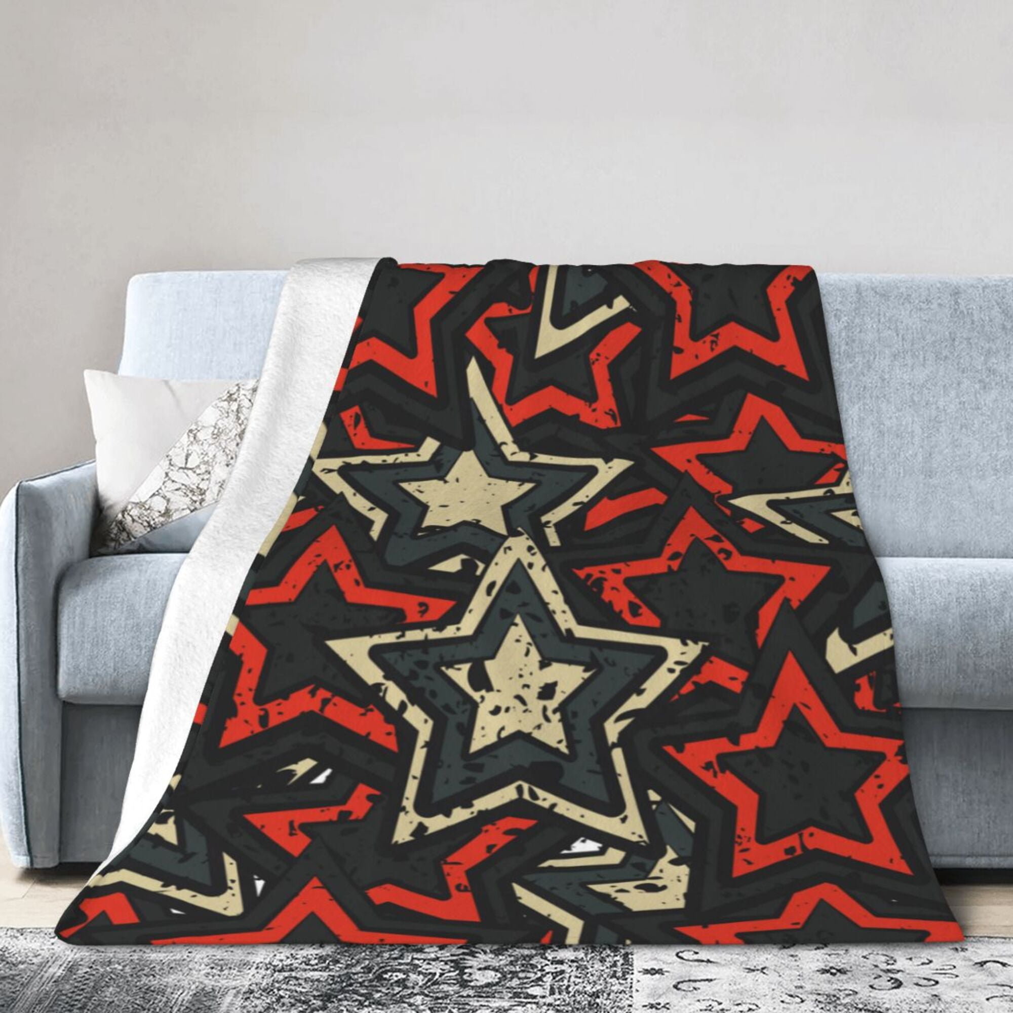Douzhe Ultra Soft Micro Fleece Lightweight Flannel Bed Blanket Vintage