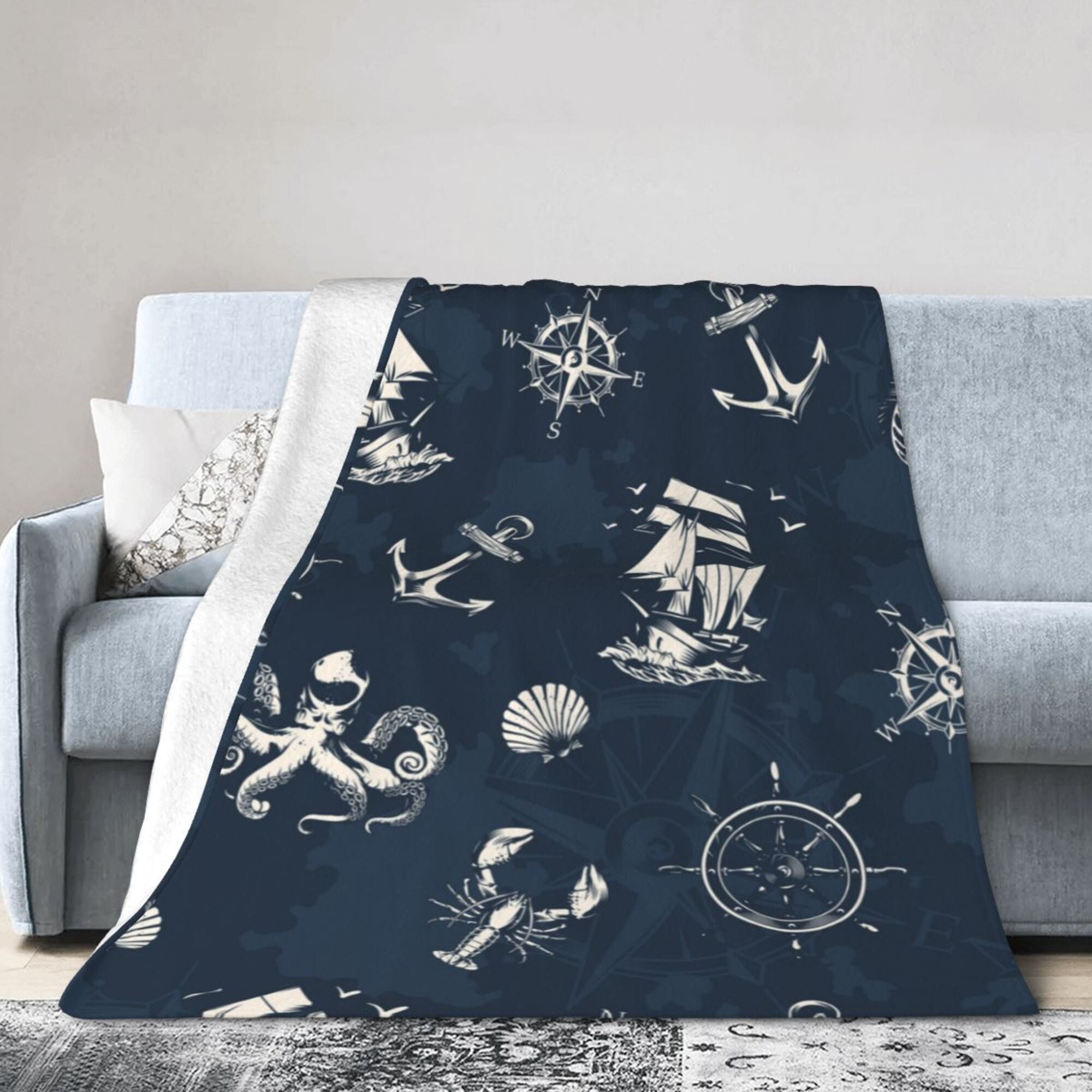 DouZhe Ultra-Soft Micro Fleece Lightweight Flannel Bed Blanket, Vintage ...