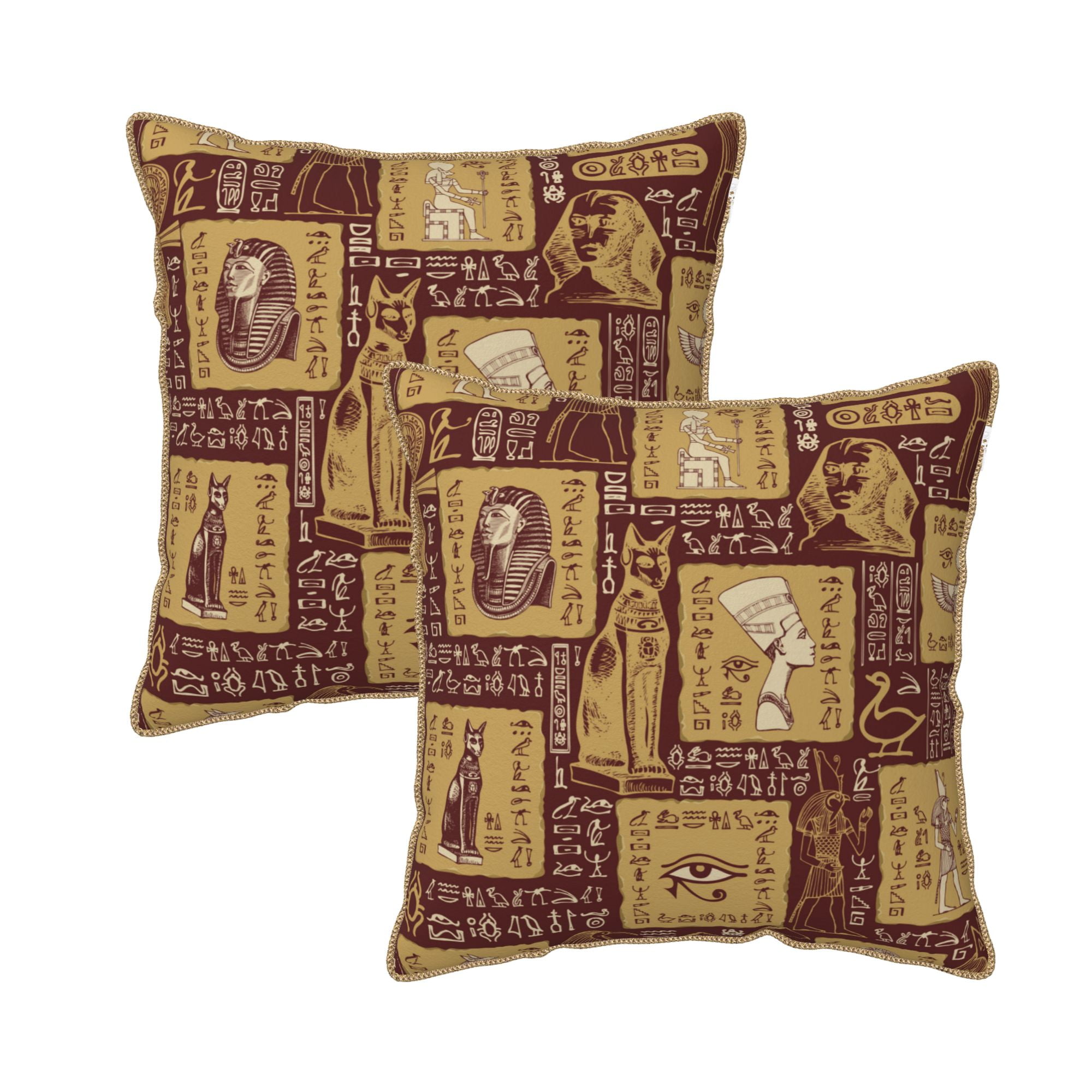 DouZhe Velvet Decorative Throw Pillow Covers Set of 2, Soft Square ...