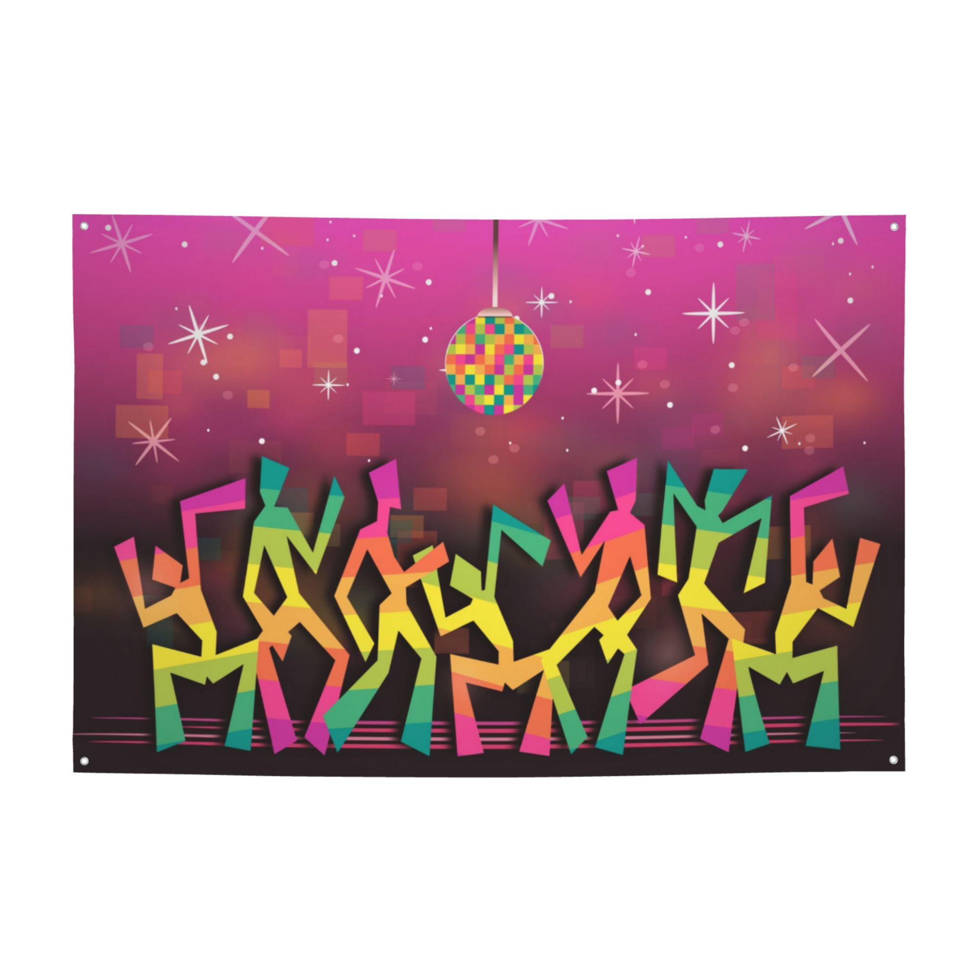 DouZhe Wacky Disco Dancing Sign Banner, Fun Party Music Club Hanging ...