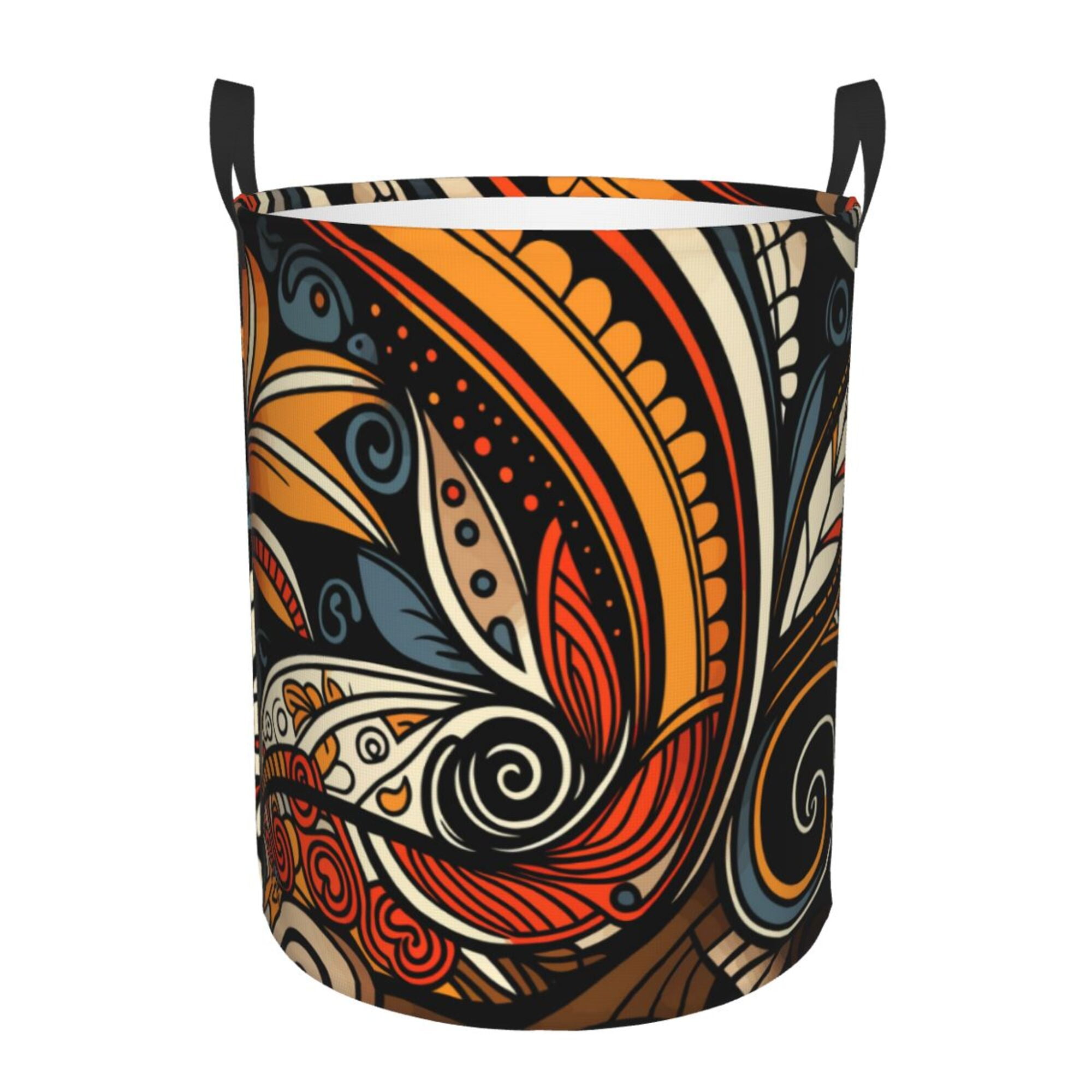 DouZhe Waterproof Collapsible Large Laundry Baskets, Abstract Leaves ...