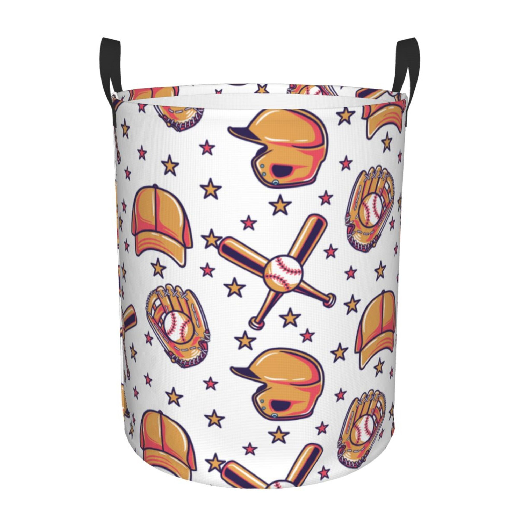 DouZhe Waterproof Collapsible Large Laundry Baskets, American Baseball ...