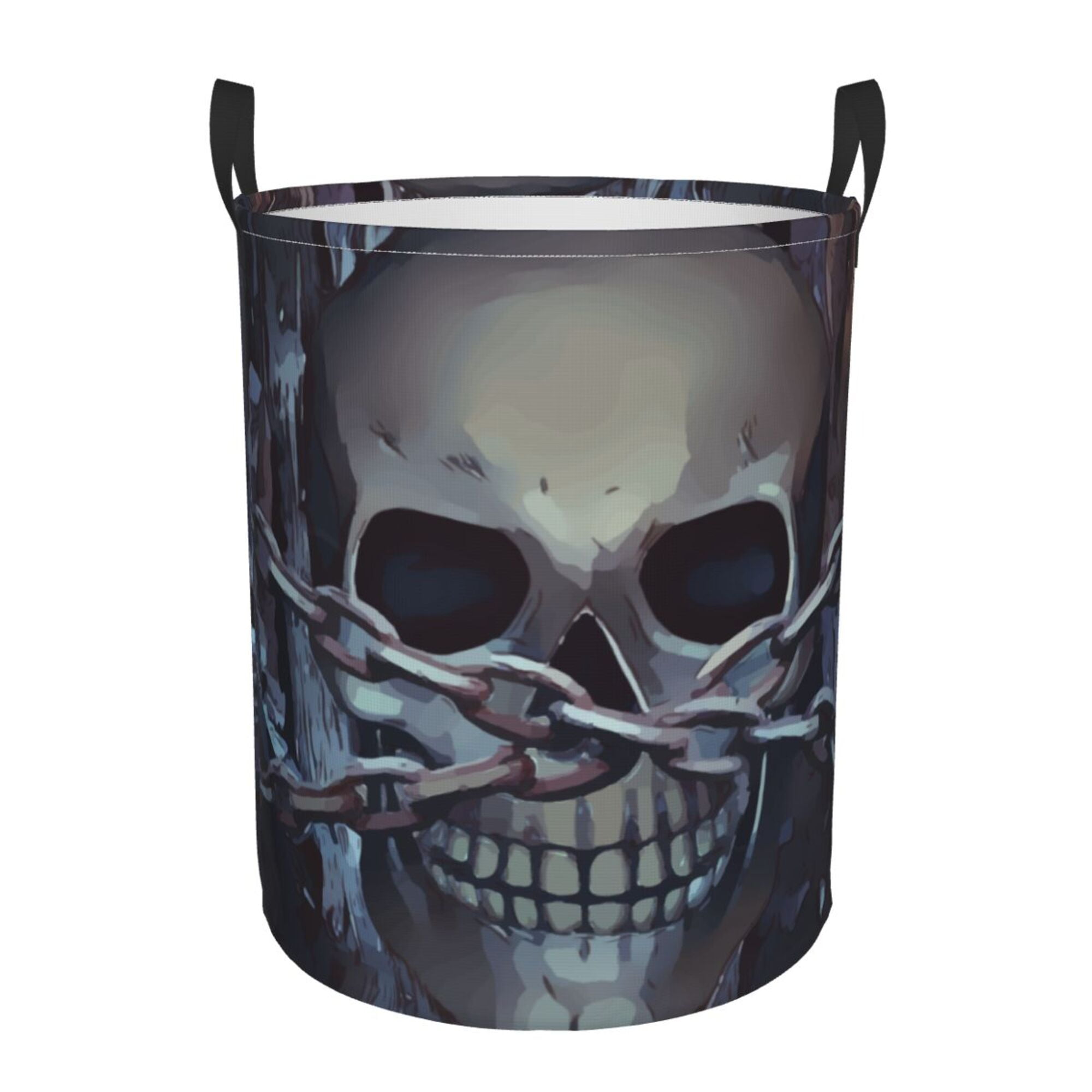 DouZhe Waterproof Collapsible Large Laundry Baskets, Death Skull Chains ...