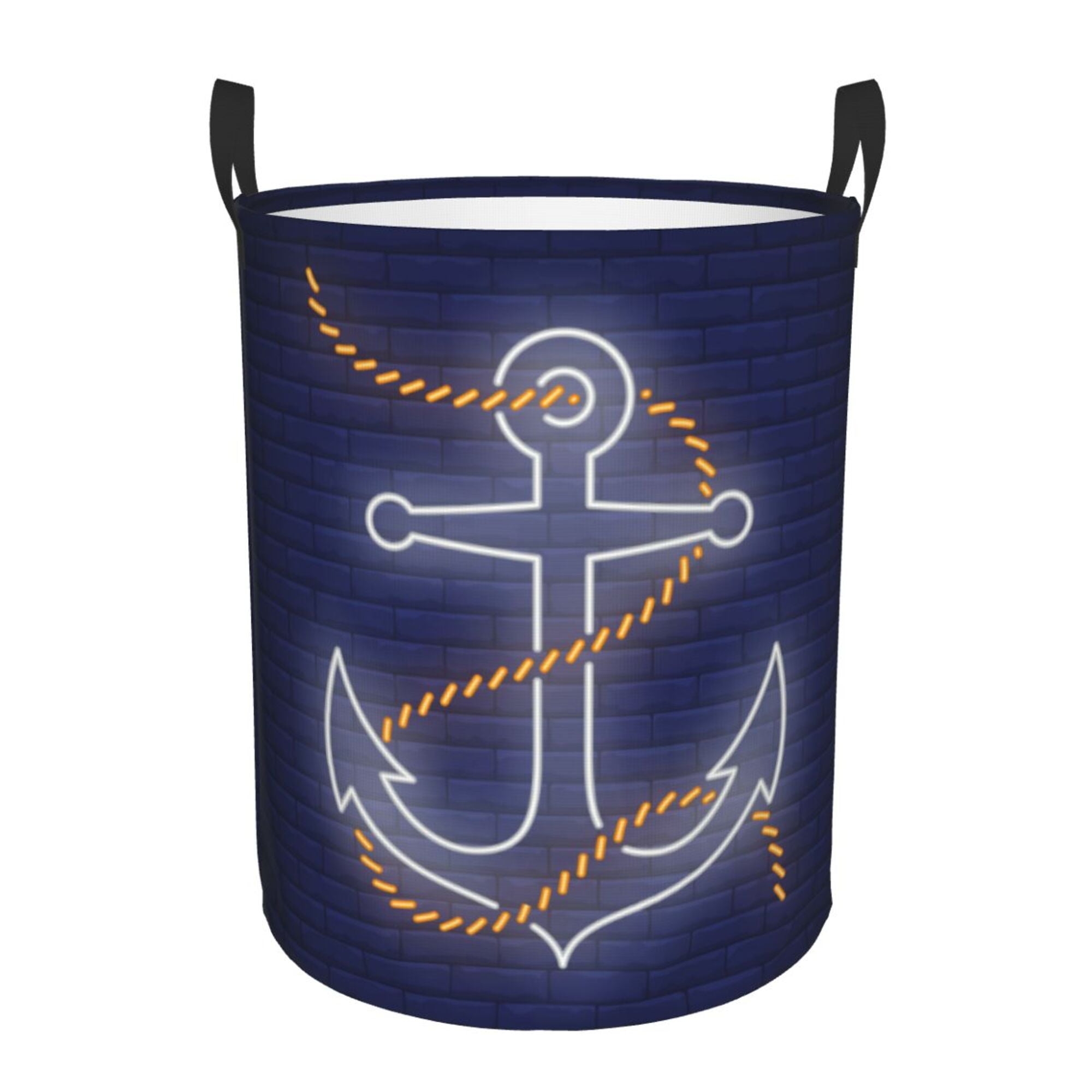 DouZhe Waterproof Collapsible Large Laundry Baskets, Nautical Rope ...