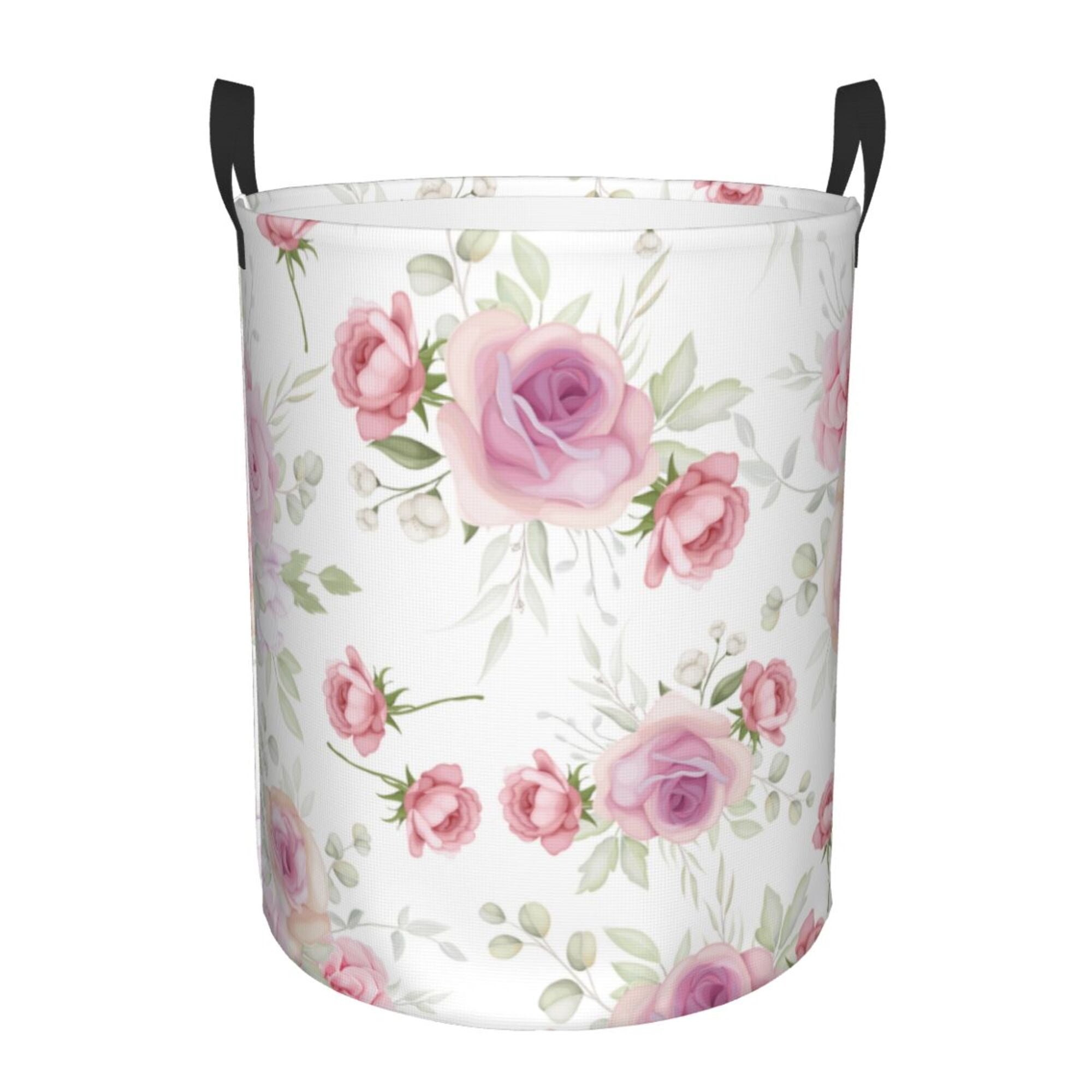 DouZhe Waterproof Collapsible Large Laundry Baskets, Pastel Flowers ...