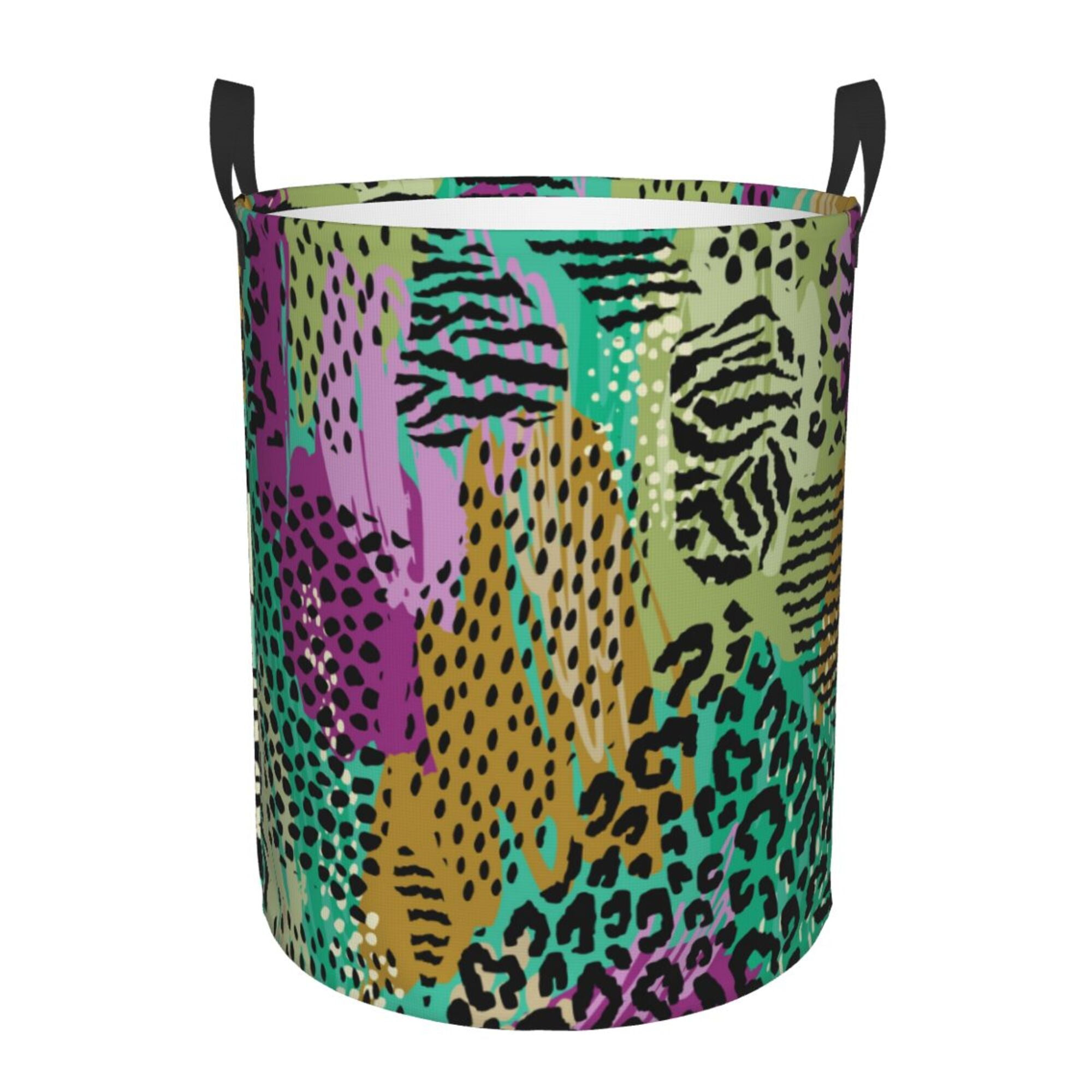 DouZhe Waterproof Collapsible Large Laundry Baskets, Vintage Abstract ...