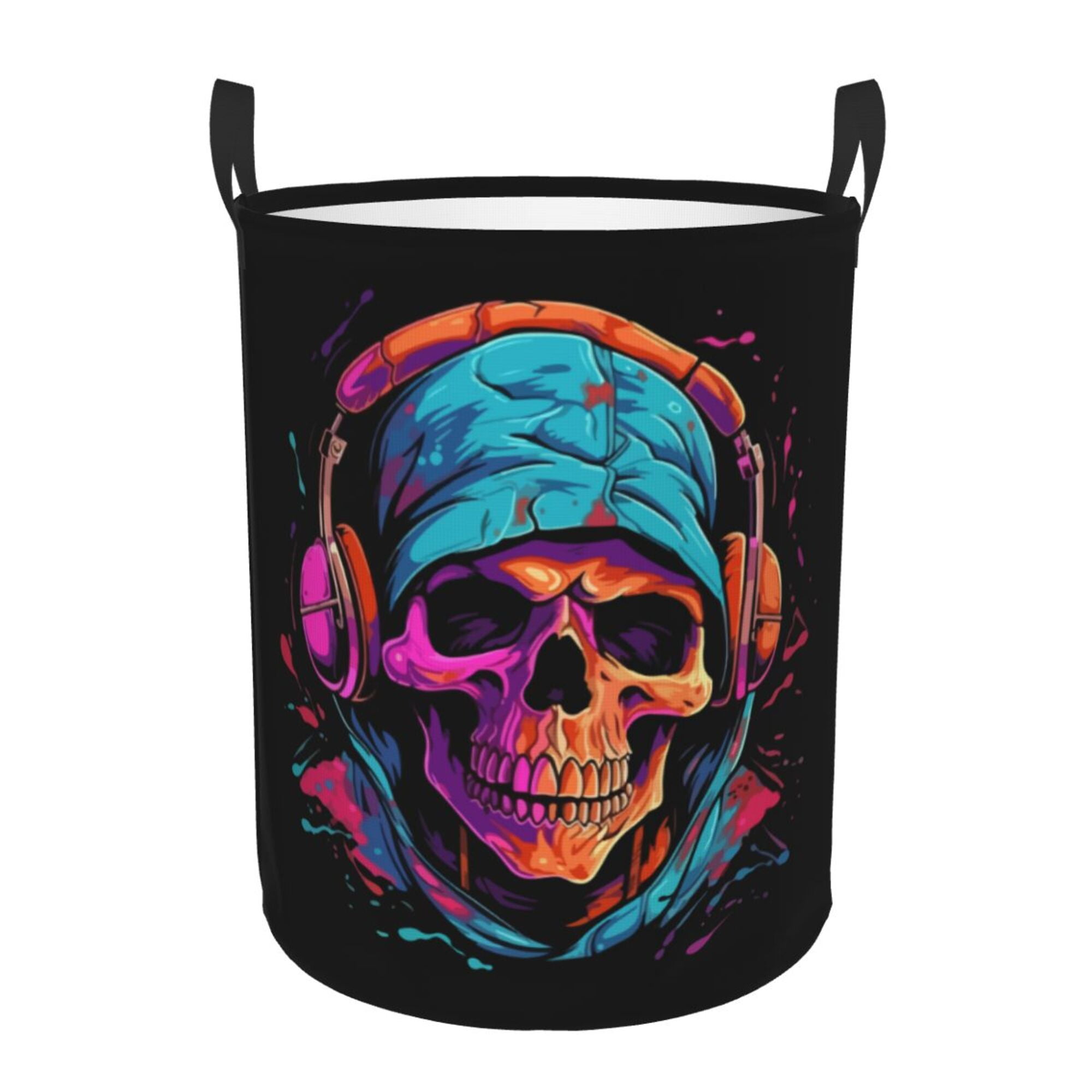 DouZhe Waterproof Collapsible Large Laundry Baskets, Vintage Hip Hop ...