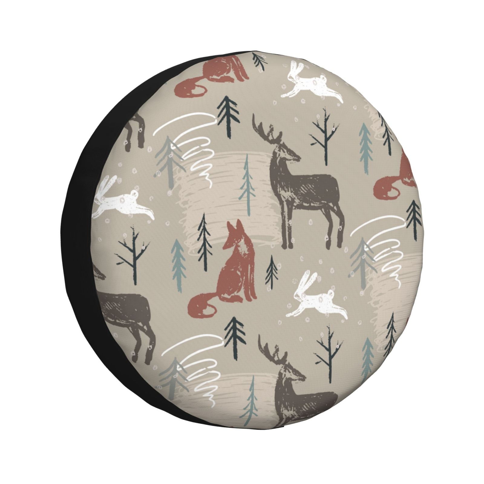 DouZhe Waterproof Spare Tire Cover, Abstract Forest Trees Animals ...