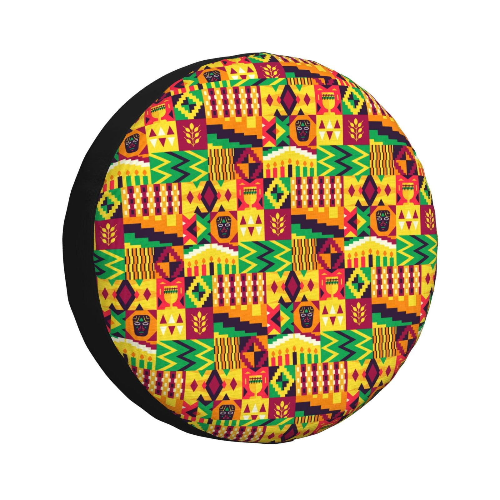 DouZhe Waterproof Spare Tire Cover, African Culture Element Kwanzaa ...