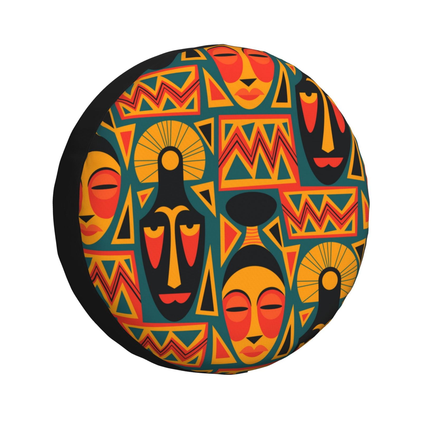 DouZhe Waterproof Spare Tire Cover, African Culture Element Tribal Mask ...