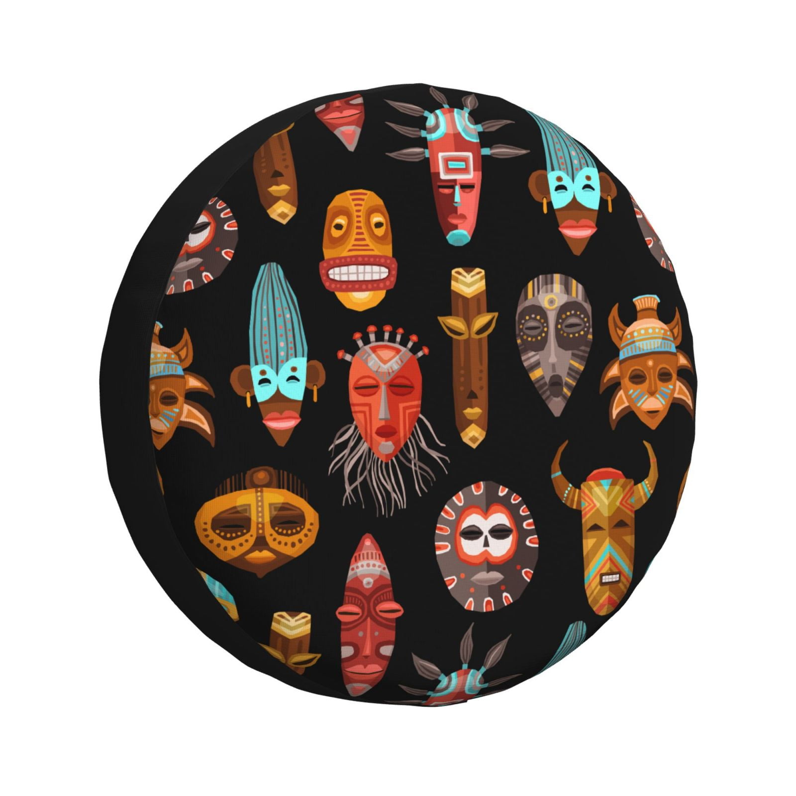 DouZhe Waterproof Spare Tire Cover, African Ethnic Tribal Masks Prints ...