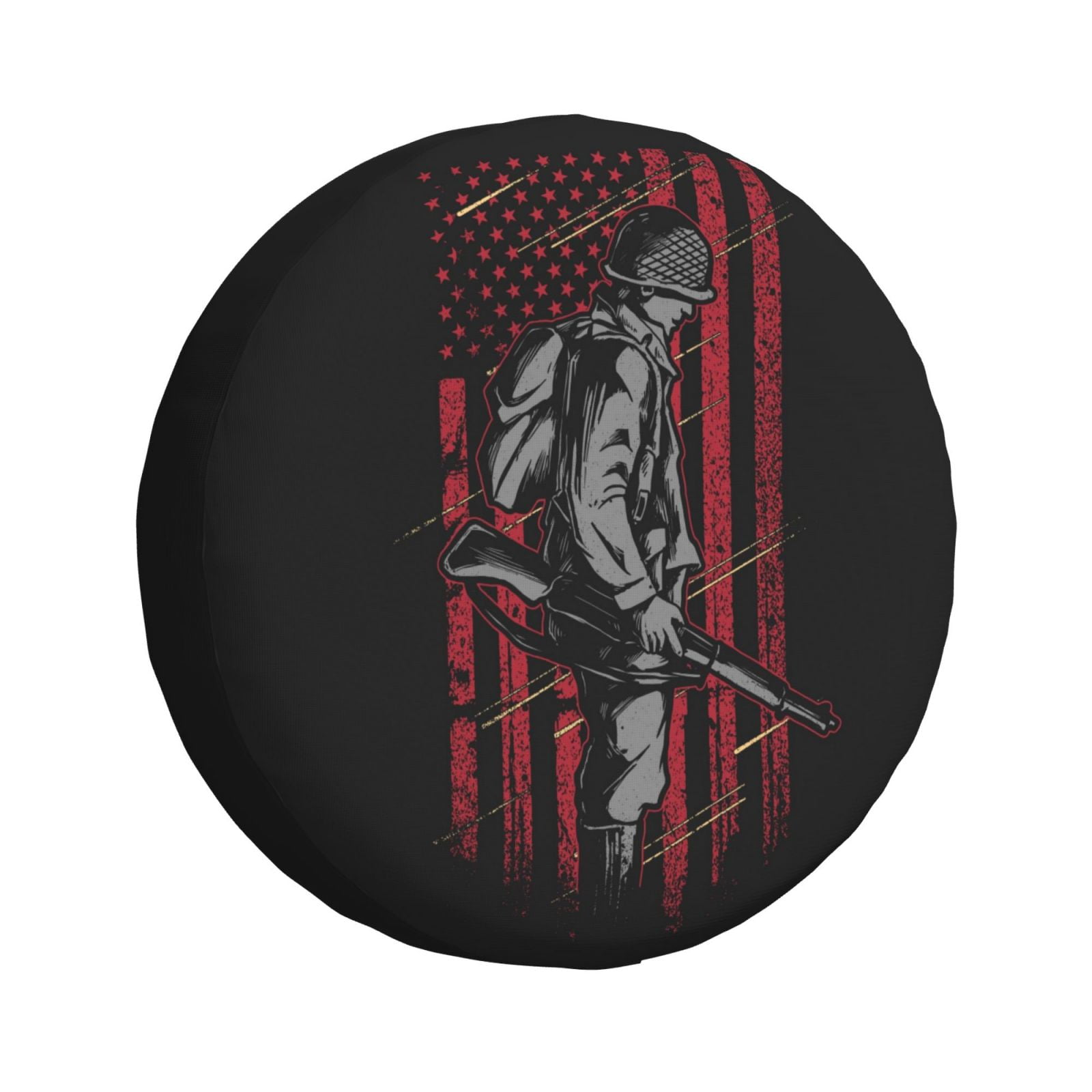 DouZhe Waterproof Spare Tire Cover, American Soldier Flag Prints ...