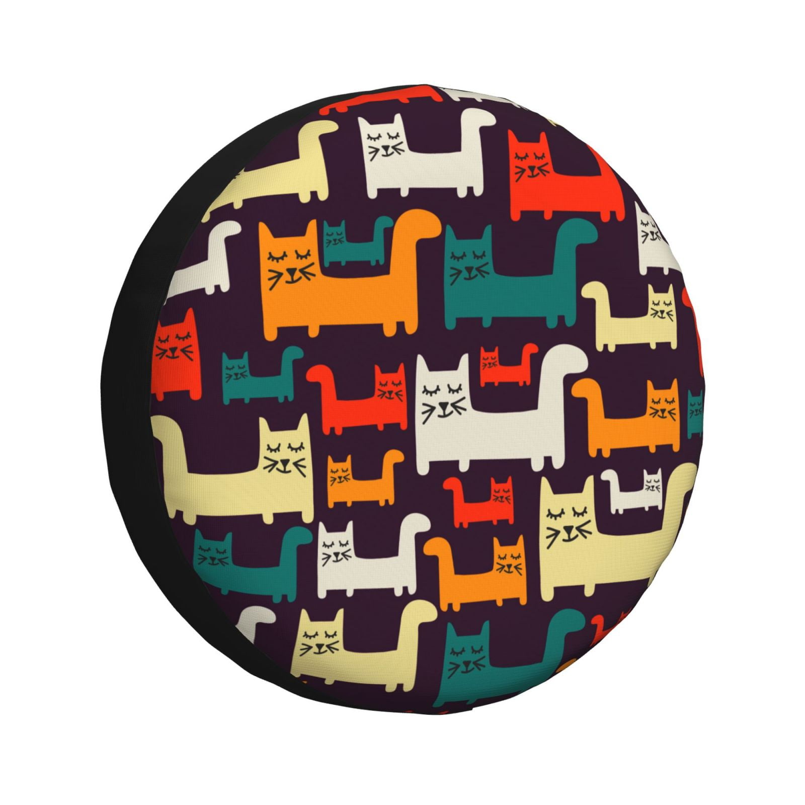DouZhe Waterproof Spare Tire Cover, Animal Doodle Colorful Cats Prints ...