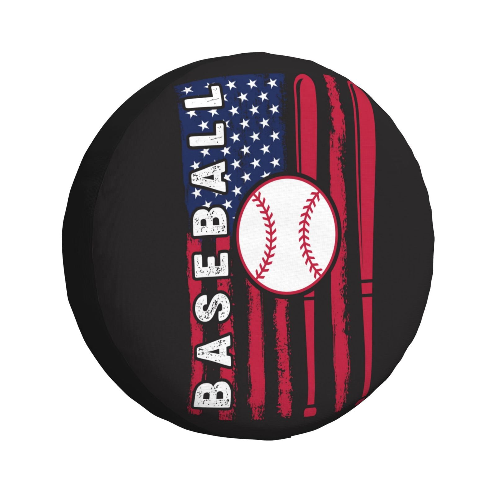 DouZhe Waterproof Spare Tire Cover, Baseball Usa Flag Prints Adjustable ...