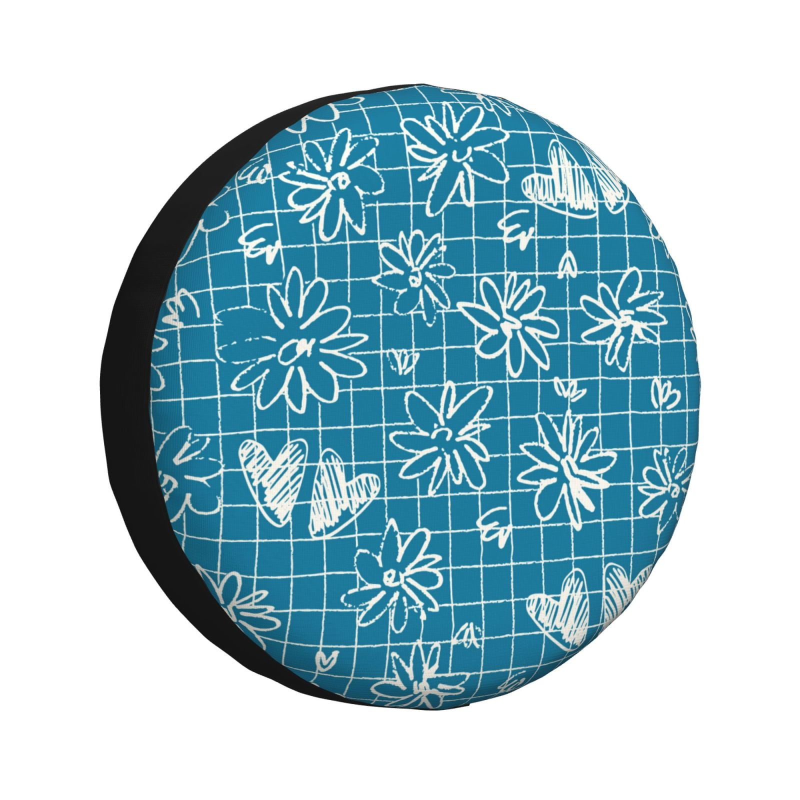 DouZhe Waterproof Spare Tire Cover, Blue Background Romantic Love ...