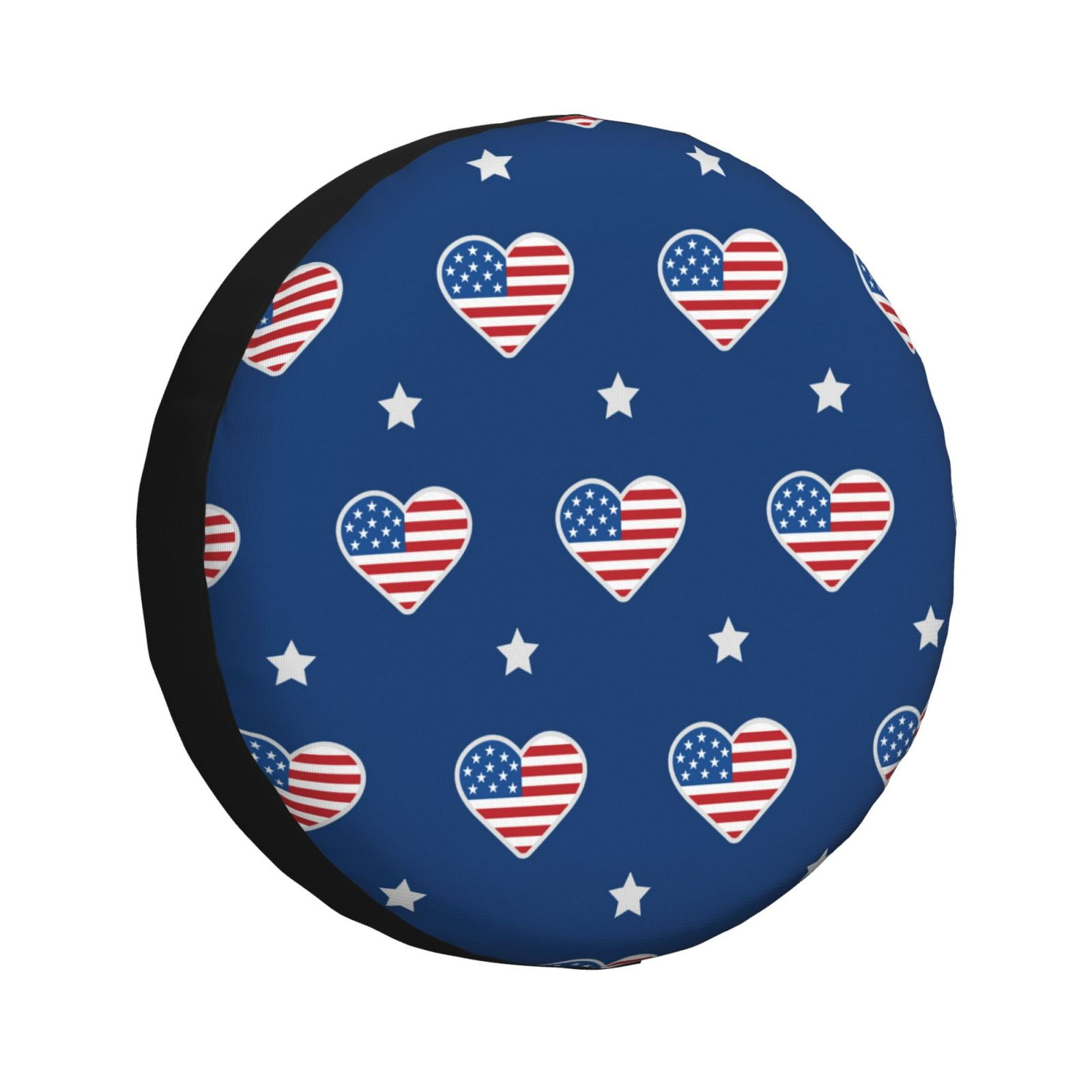 DouZhe Waterproof Spare Tire Cover, Blue Hearts American Flag Prints ...