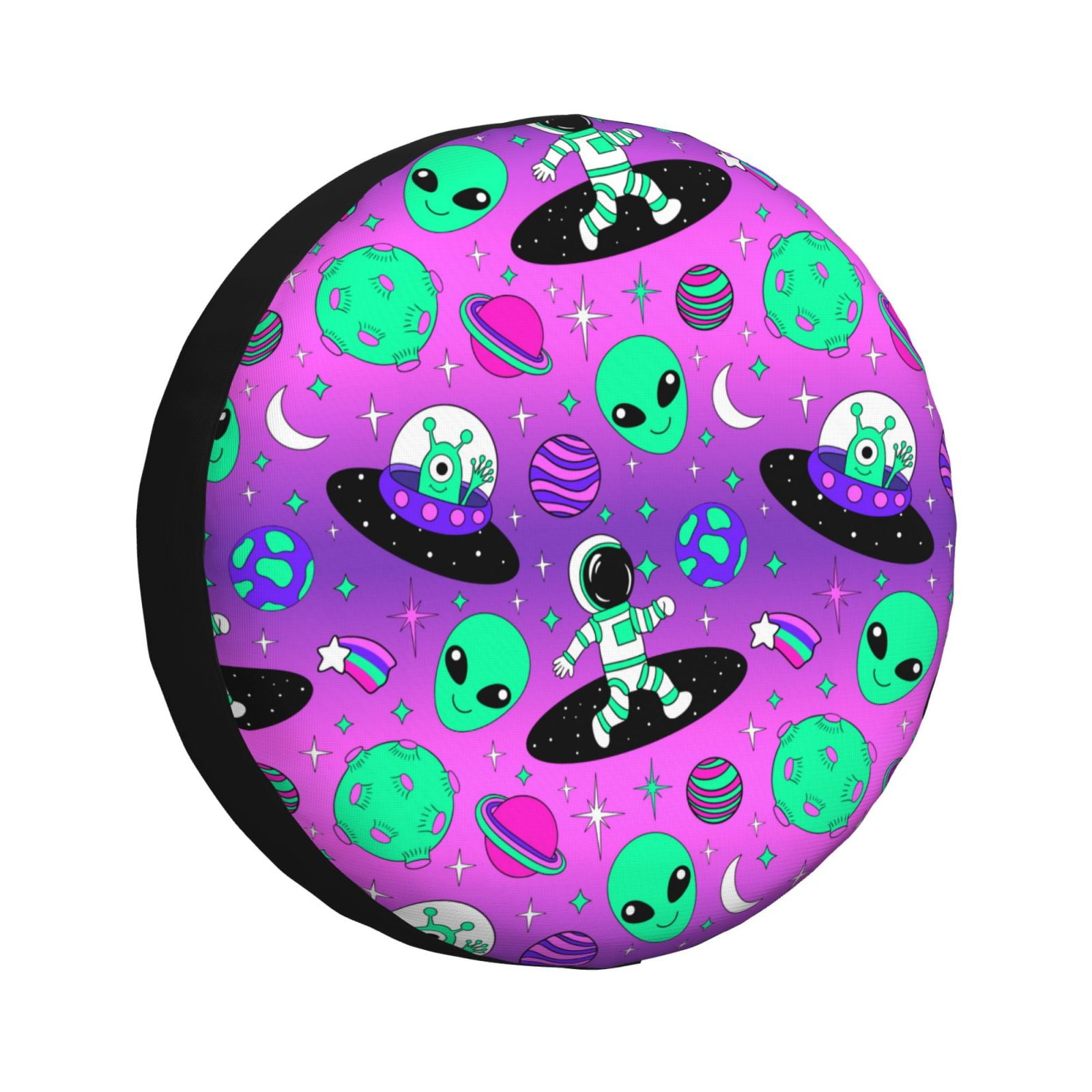 DouZhe Waterproof Spare Tire Cover, Cartoon Aliens Space Vaporwave ...