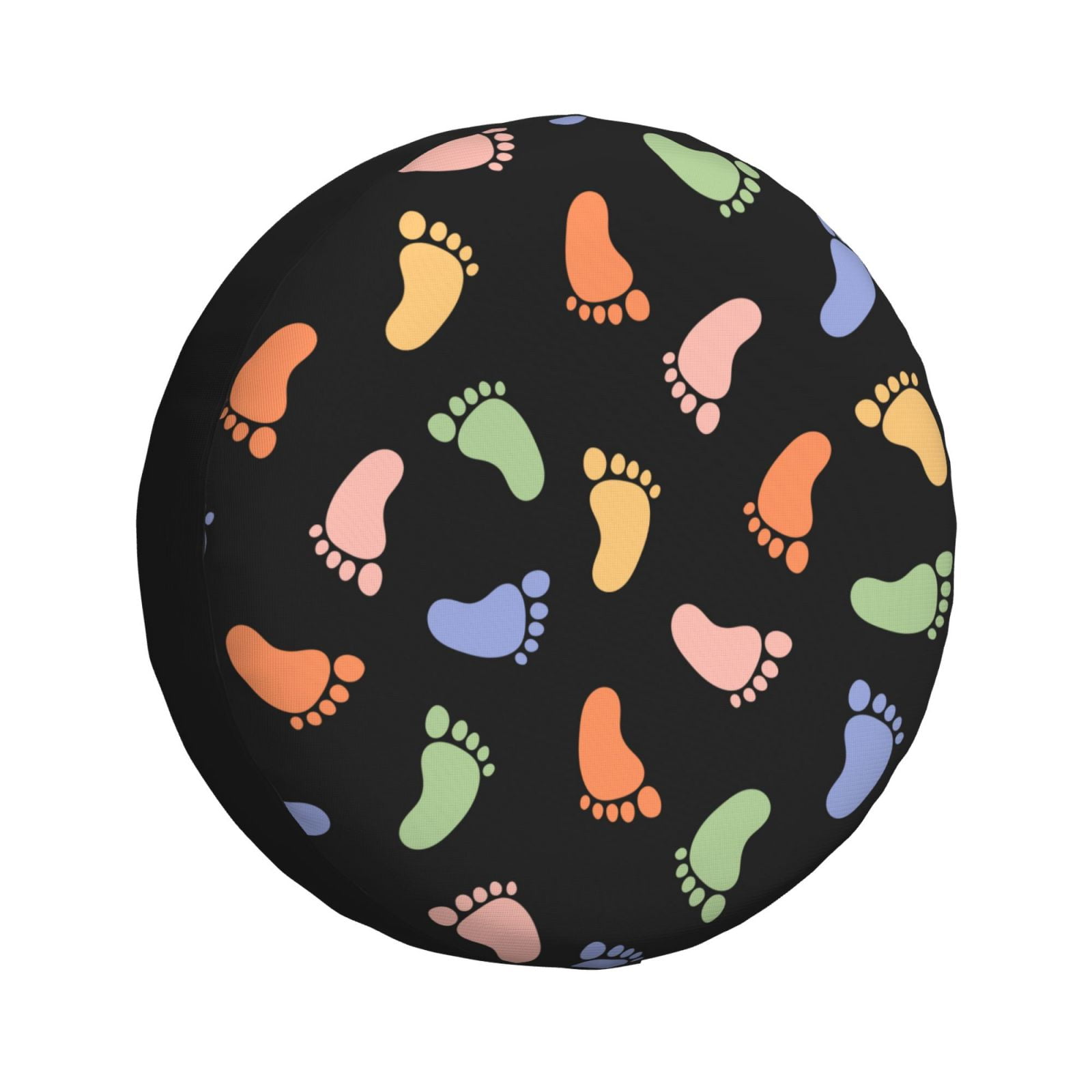 DouZhe Waterproof Spare Tire Cover, Cartoon Colorful Footprint Prints ...