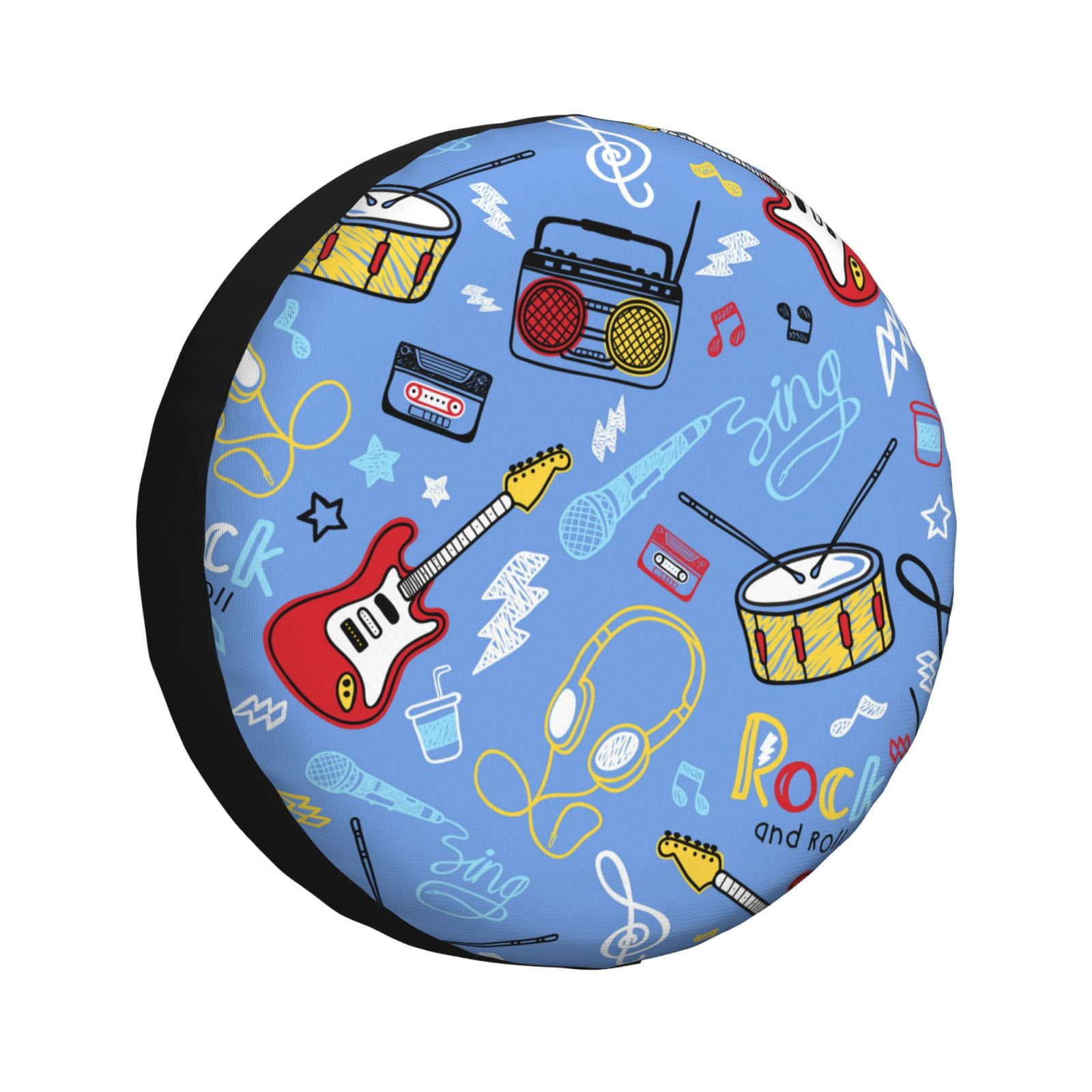 DouZhe Waterproof Spare Tire Cover, Cartoon Musical Instrument Sketch ...
