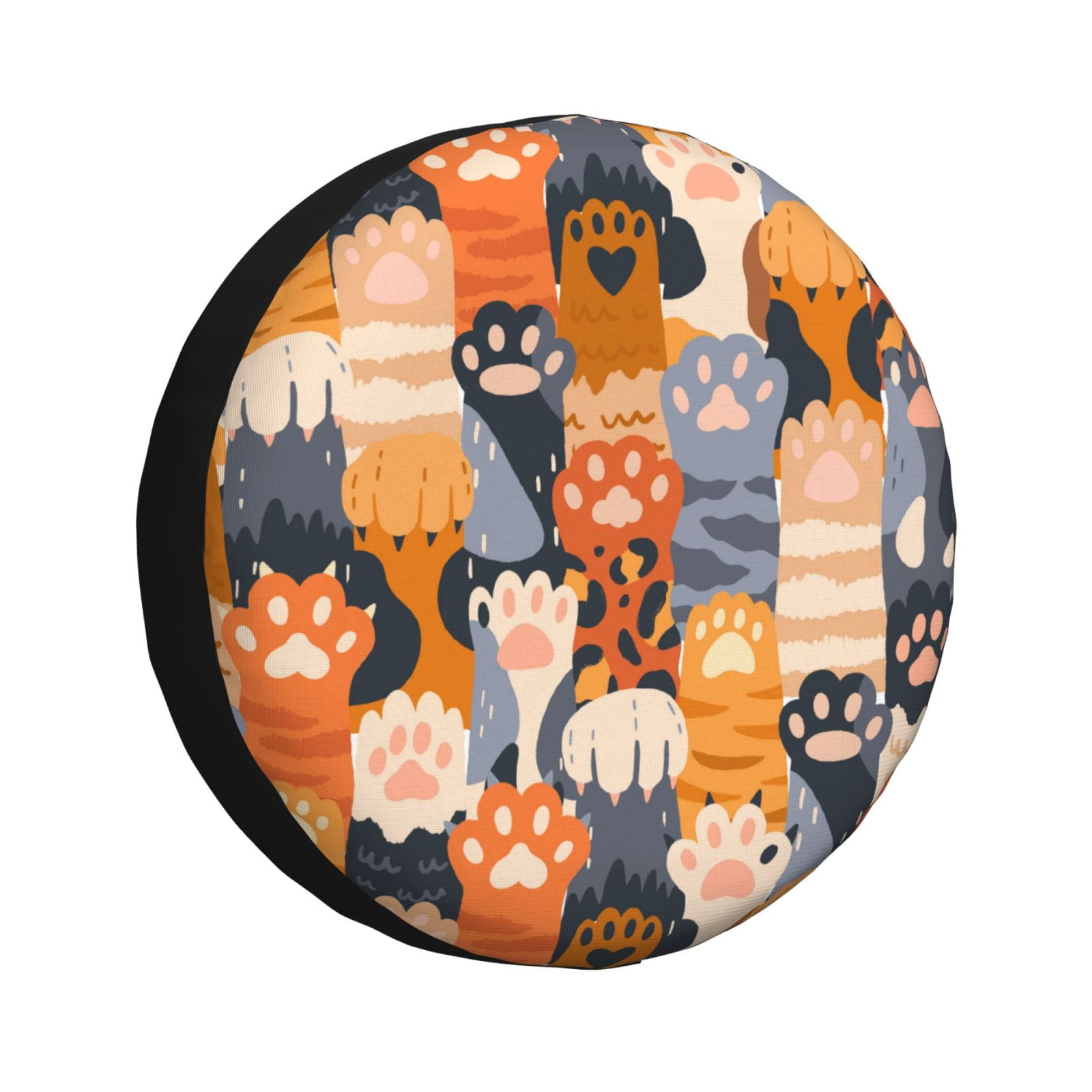 DouZhe Waterproof Spare Tire Cover, Cute Colorful Cat Paws Prints ...