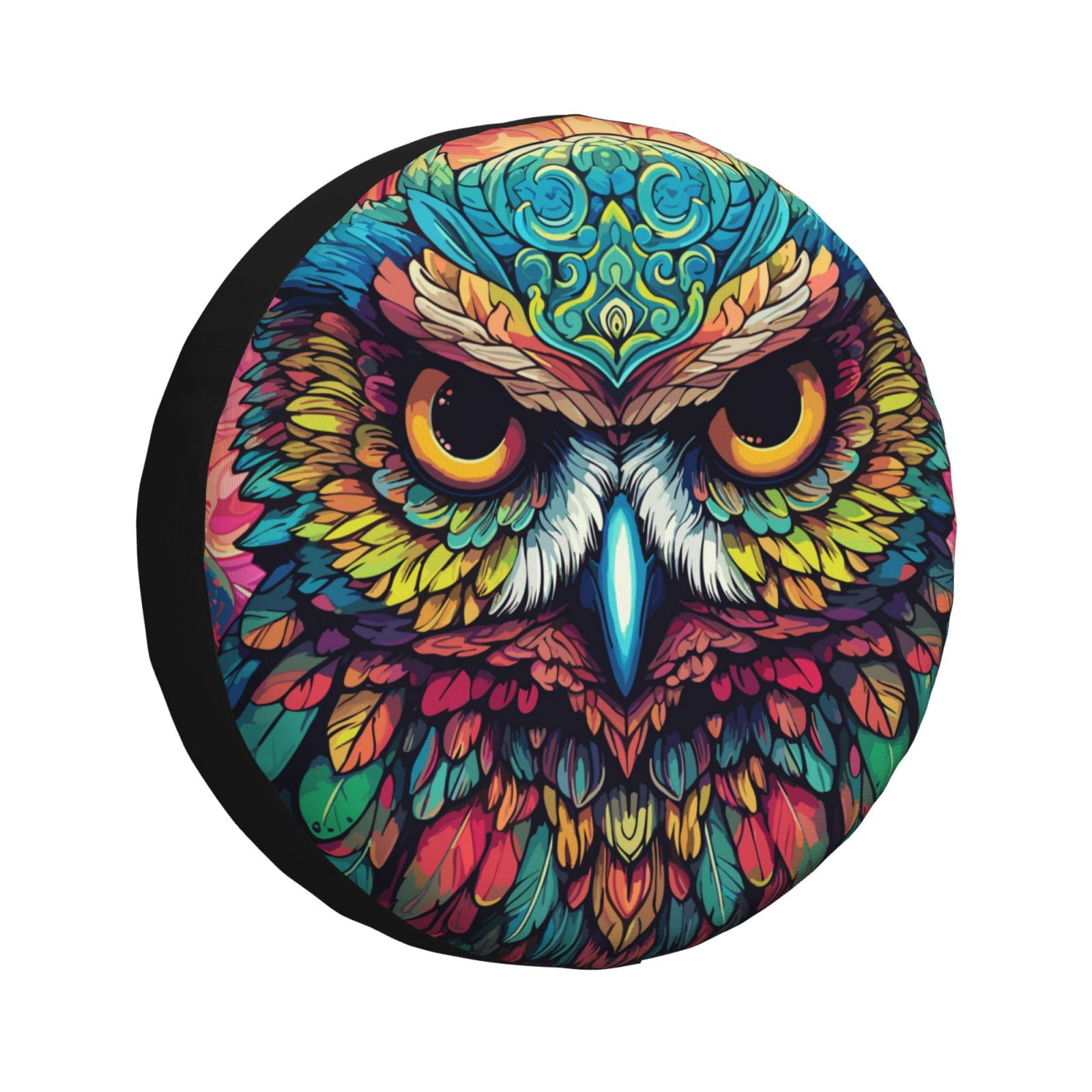 DouZhe Waterproof Spare Tire Cover, Ethnic Owl Colorful Bird Prints ...