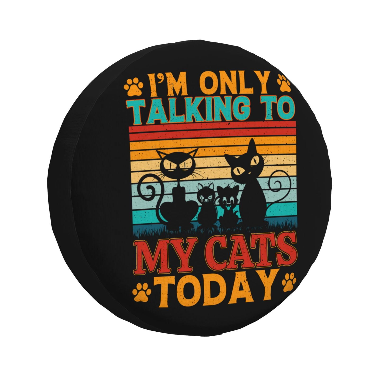 DouZhe Waterproof Spare Tire Cover, Funny Vintage Black Cats Prints ...