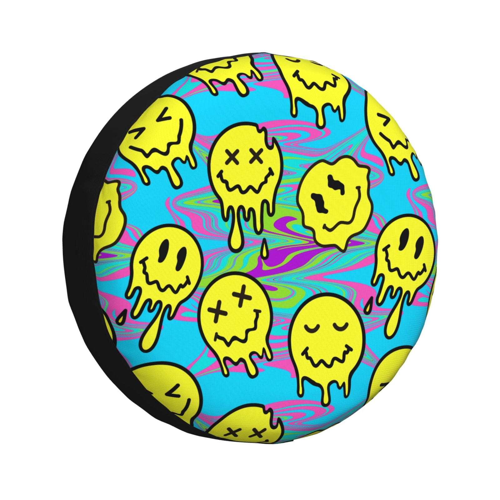 DouZhe Waterproof Spare Tire Cover, Funny Yellow Smile Face Prints ...