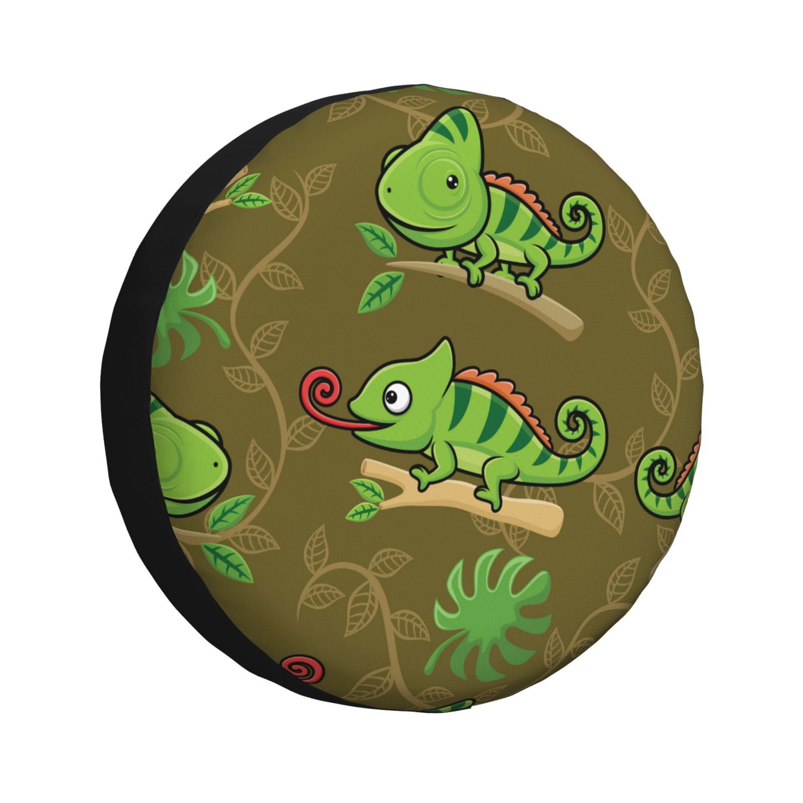 DouZhe Waterproof Spare Tire Cover, Green Cartoon Cute Chameleons ...