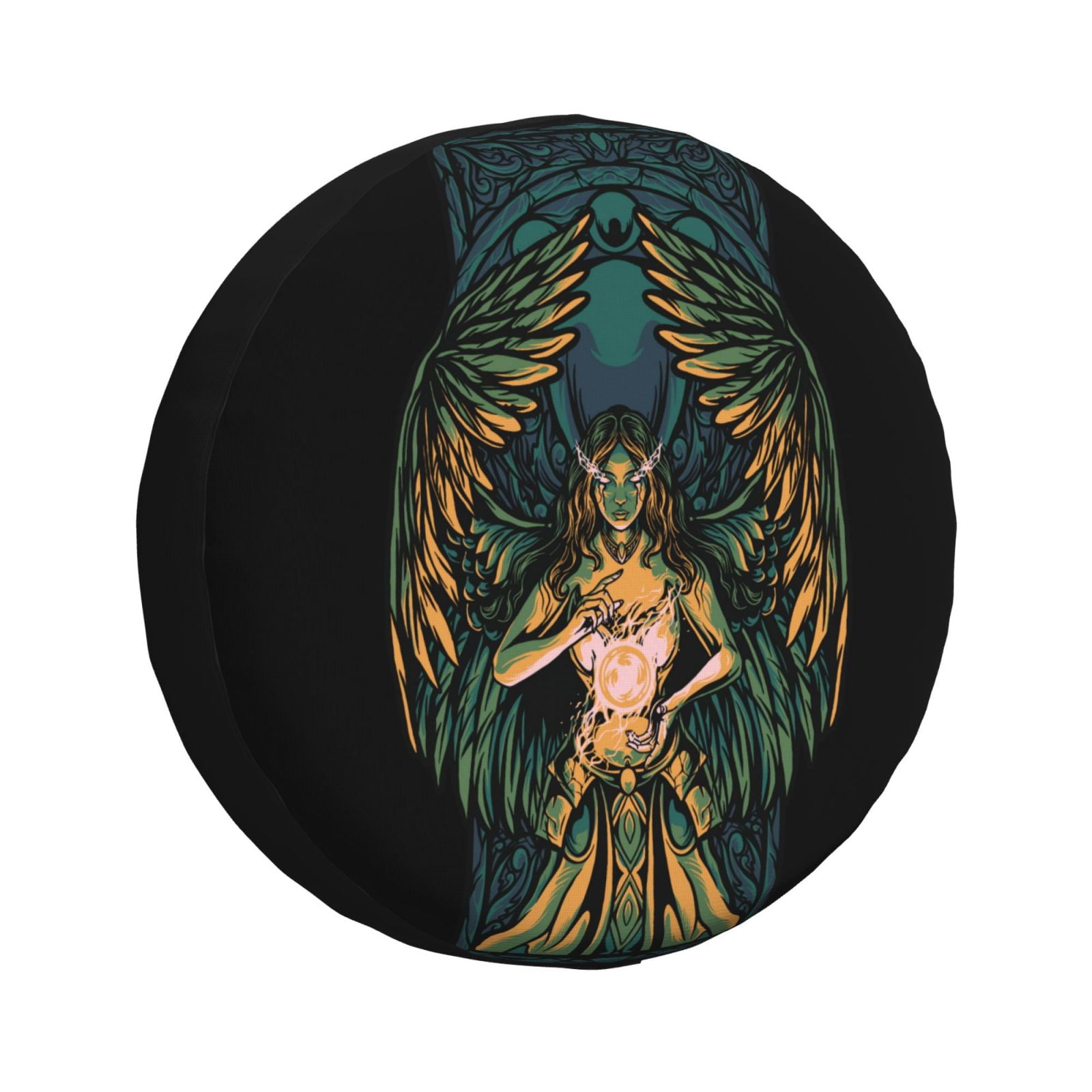 DouZhe Waterproof Spare Tire Cover, Guardian Angel Prints Adjustable ...