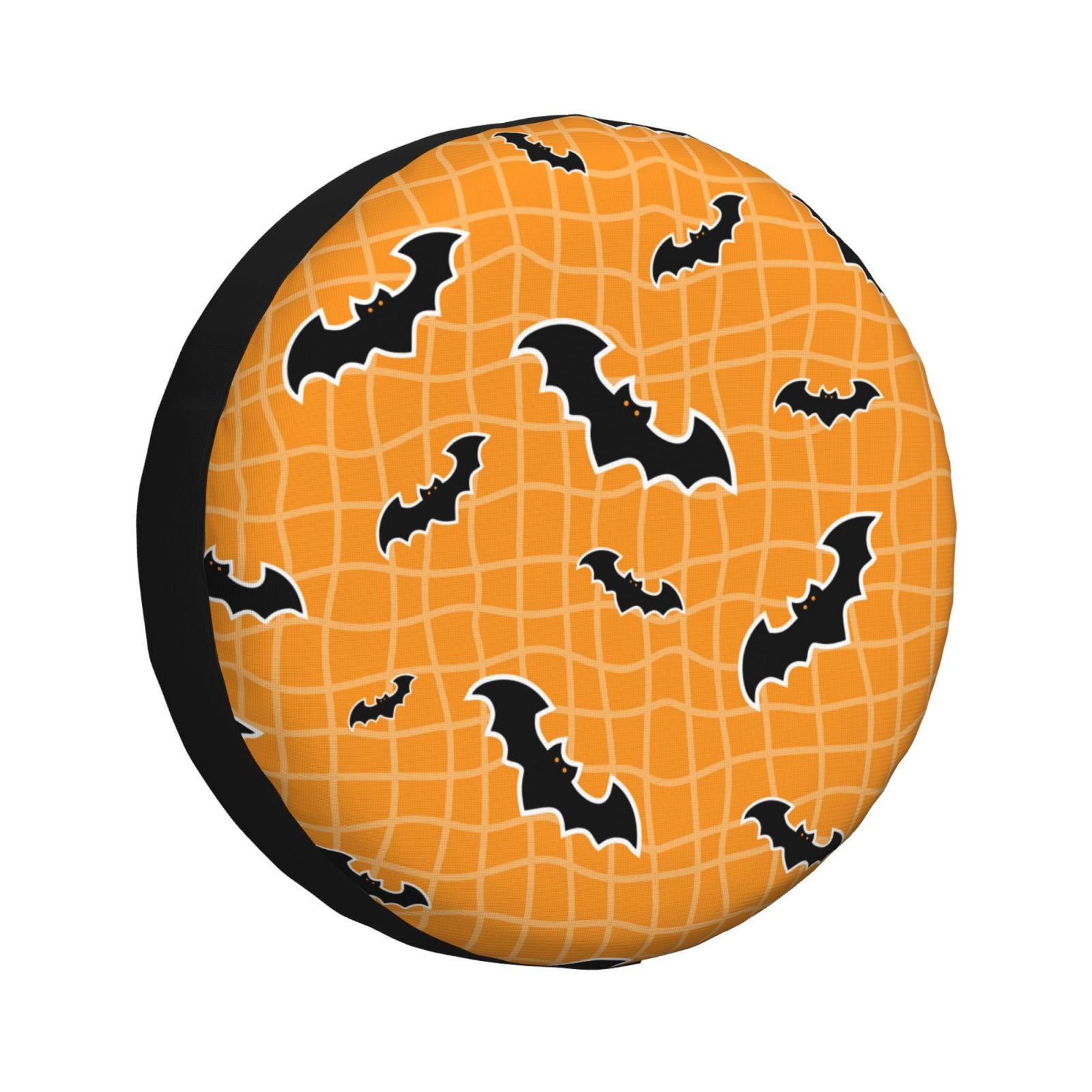 Douzhe Waterproof Spare Tire Cover Halloween Black Bats Prints