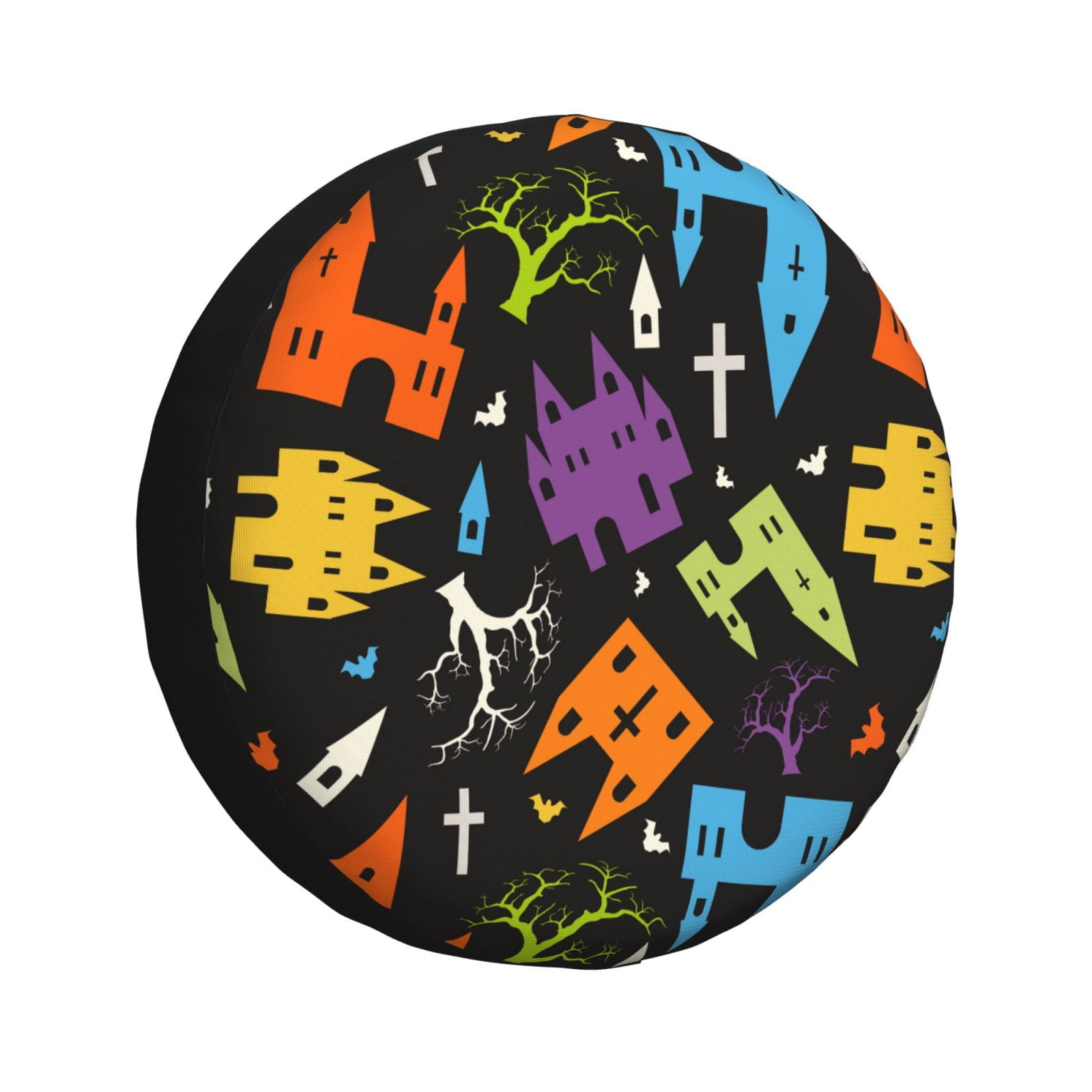 DouZhe Waterproof Spare Tire Cover, Halloween Fantasy Cartoon Castle ...