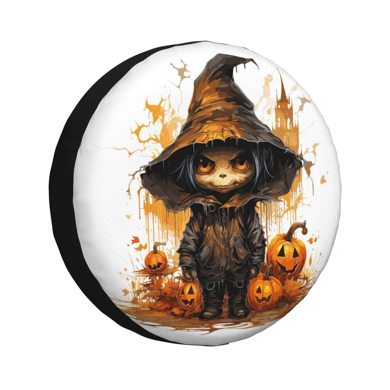 DouZhe Waterproof Spare Tire Cover, Halloween Horror Scarecrow Pumpkins ...