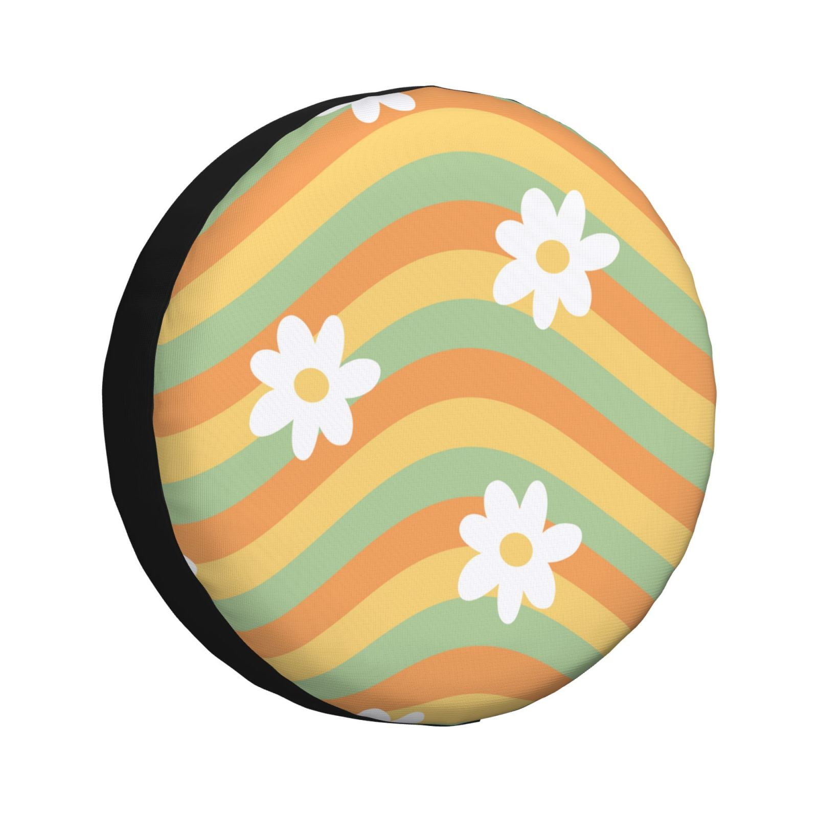 DouZhe Waterproof Spare Tire Cover, Hippie Rainbow Wave Lines Prints ...