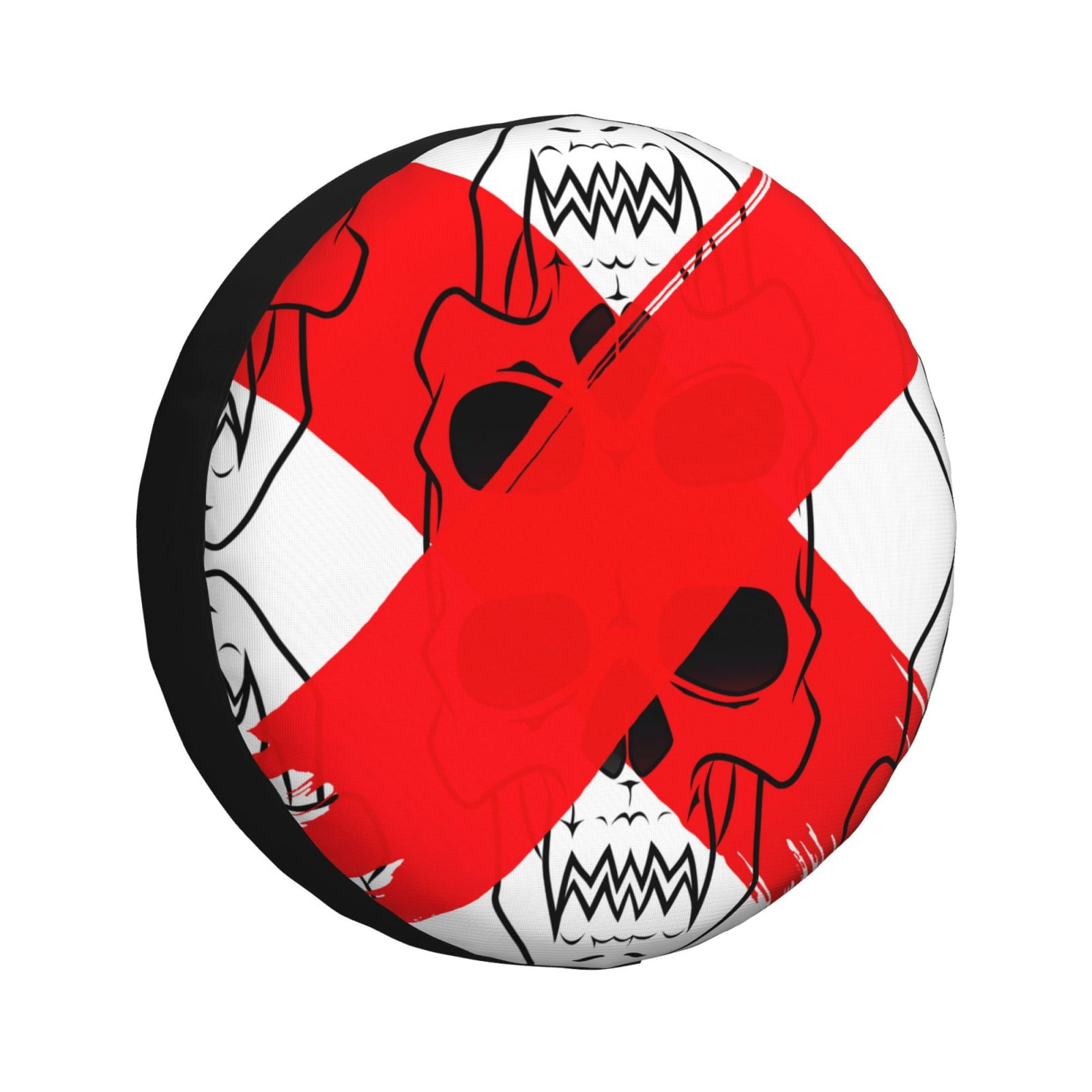 Douzhe Waterproof Spare Tire Cover Horror Red Double Skull Prints
