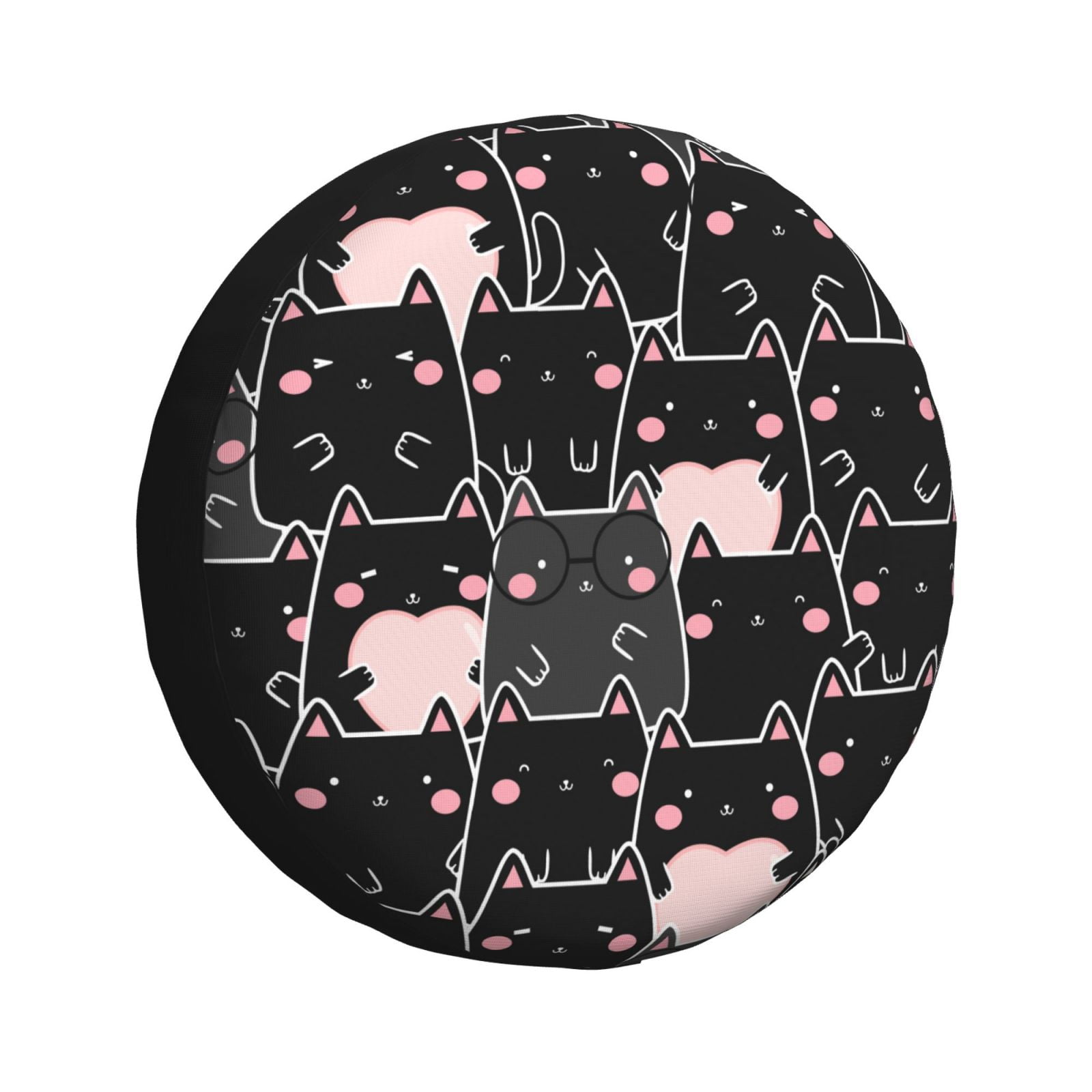 DouZhe Waterproof Spare Tire Cover, Kawai Cute Black Cats Prints ...