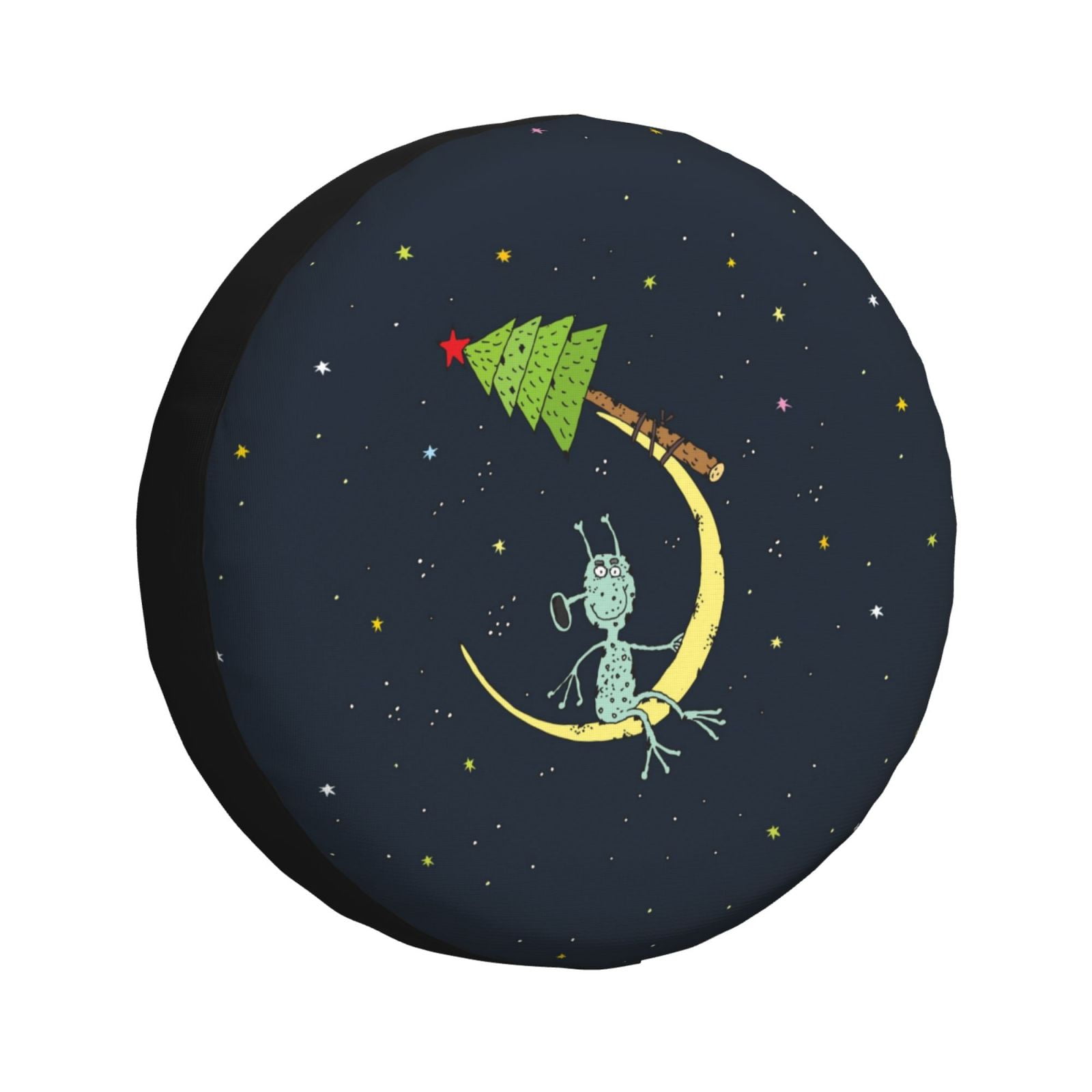 DouZhe Waterproof Spare Tire Cover, Moon Christmas Tree Alien Prints ...