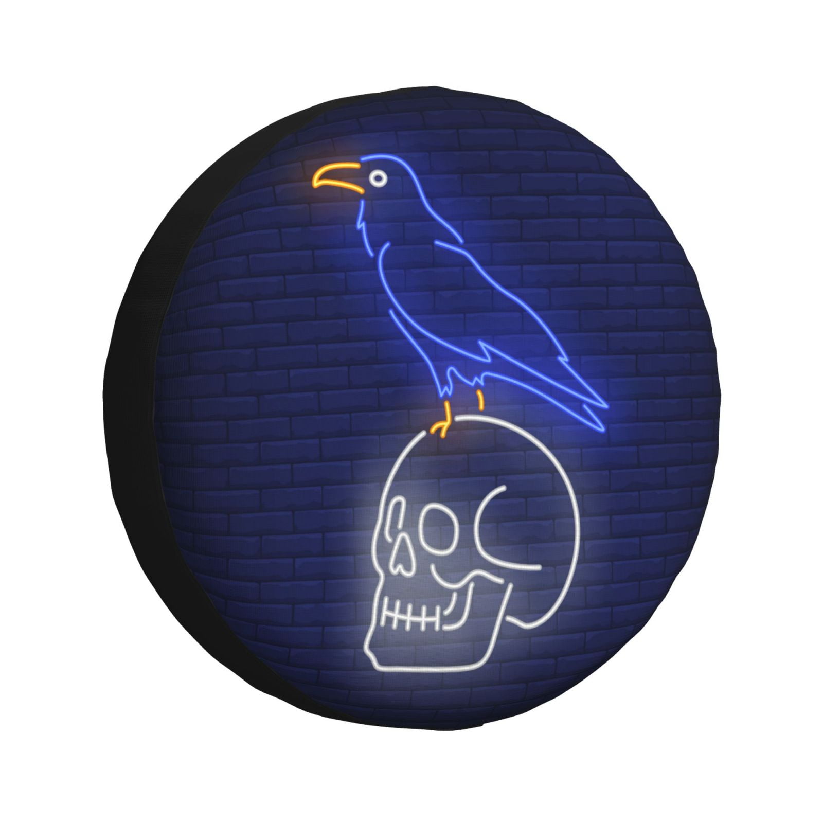 DouZhe Waterproof Spare Tire Cover, Neon Crow Skull Sign Prints ...
