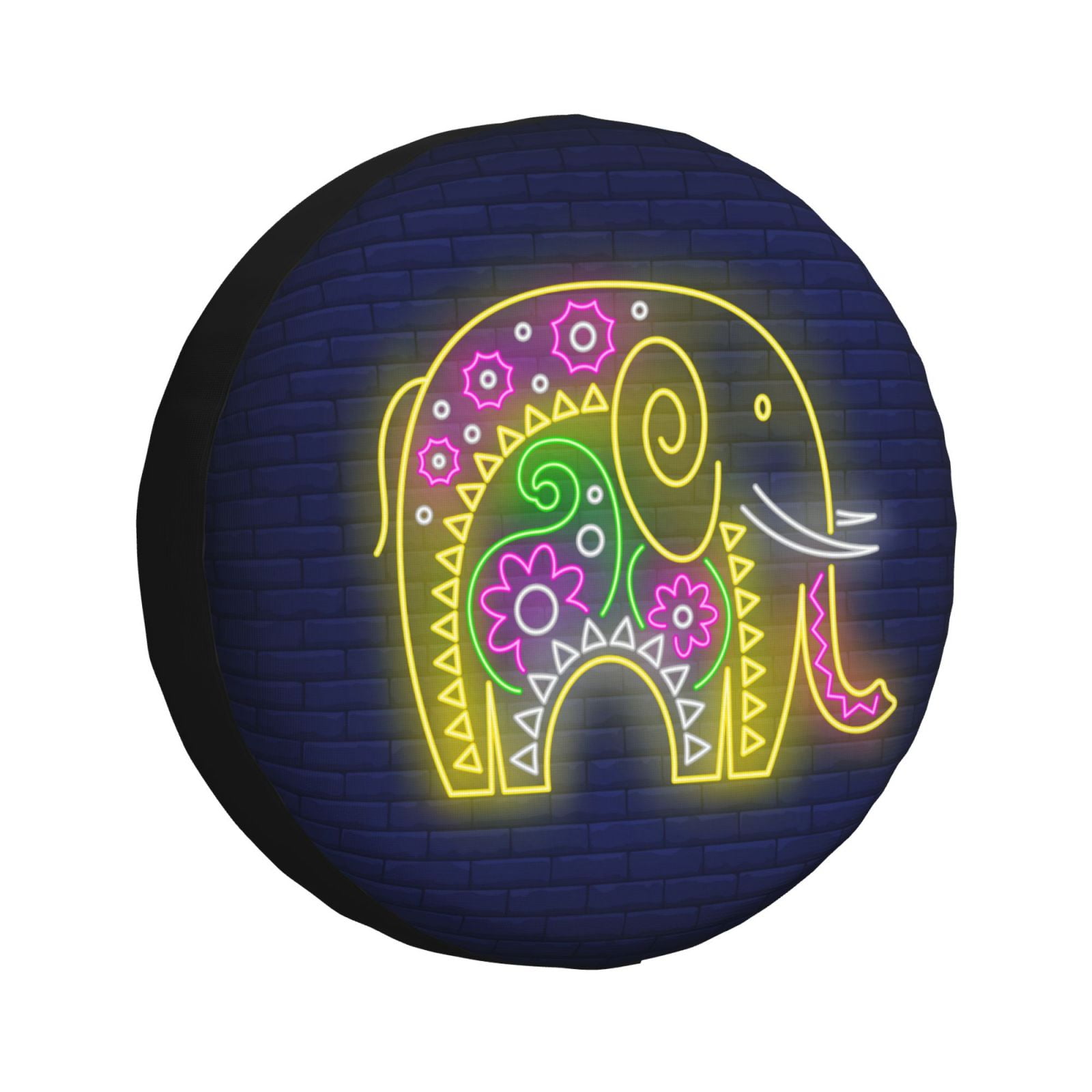 DouZhe Waterproof Spare Tire Cover, Neon Sign Elephant Prints ...