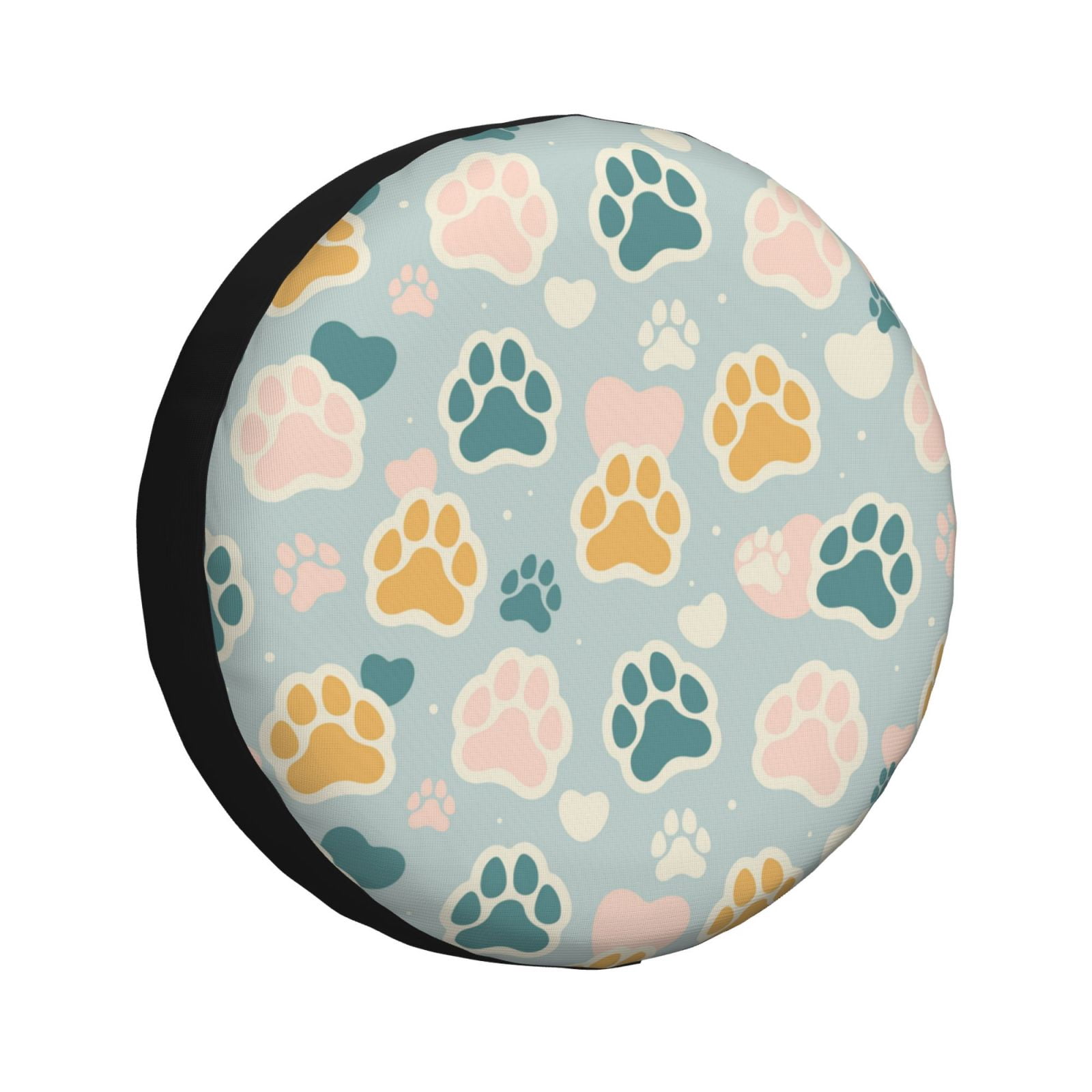 DouZhe Waterproof Spare Tire Cover, Pet Paw Prints Cute Blue Prints ...