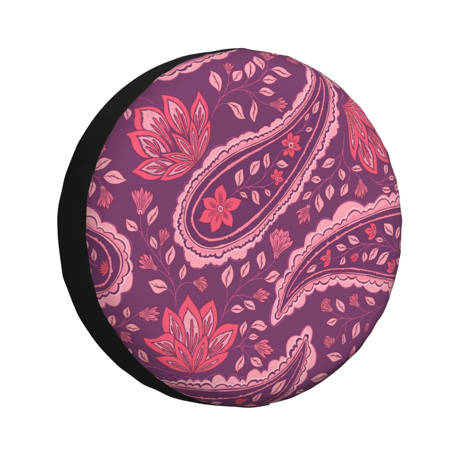 DouZhe Waterproof Spare Tire Cover, Pink Aesthetic Paisley Floral ...