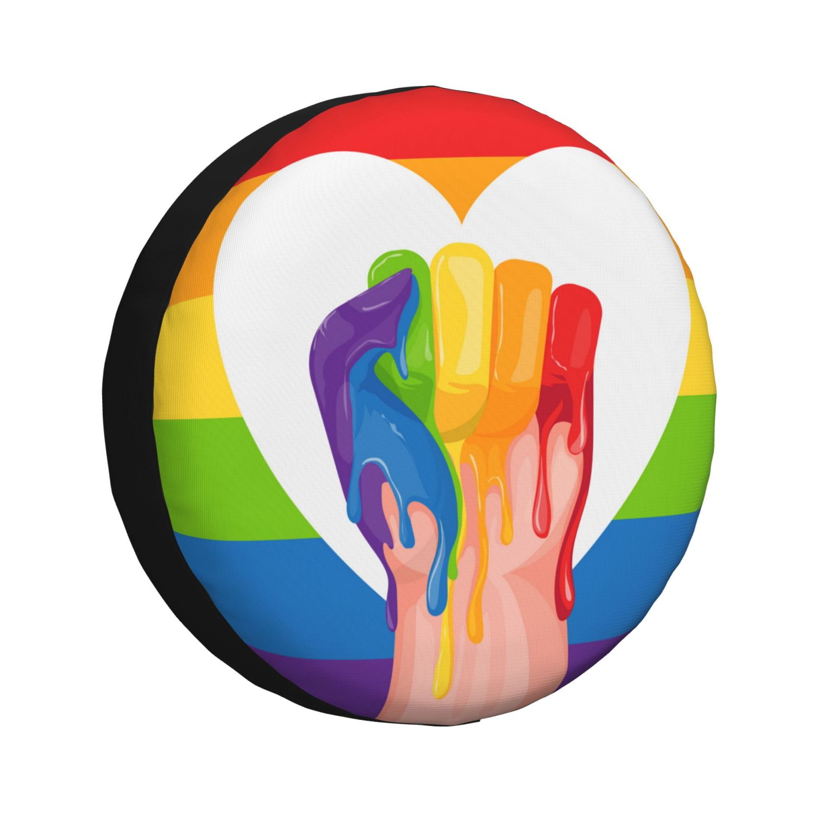 DouZhe Waterproof Spare Tire Cover, Pride Day Lgtb Peace Love Prints ...
