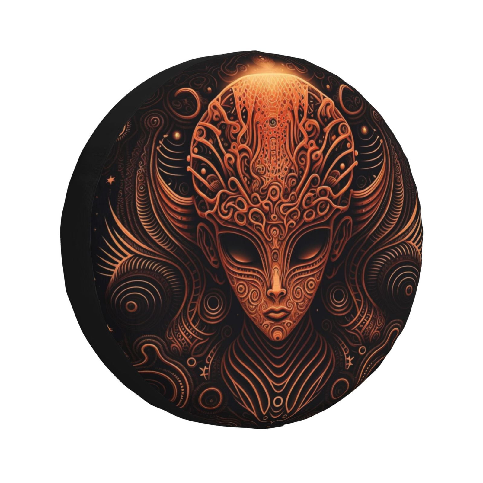 DouZhe Waterproof Spare Tire Cover, Psychedelic Alien Colorful Prints ...