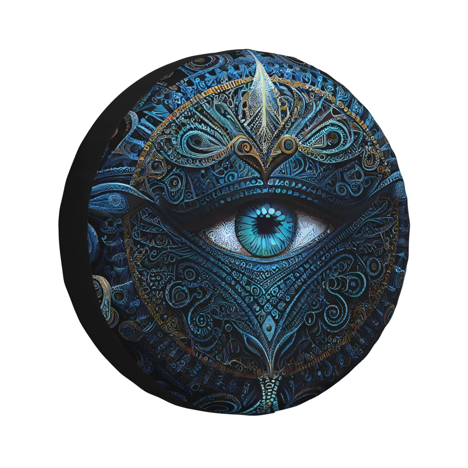 DouZhe Waterproof Spare Tire Cover, Psychedelic Blue Mandala Eyes ...