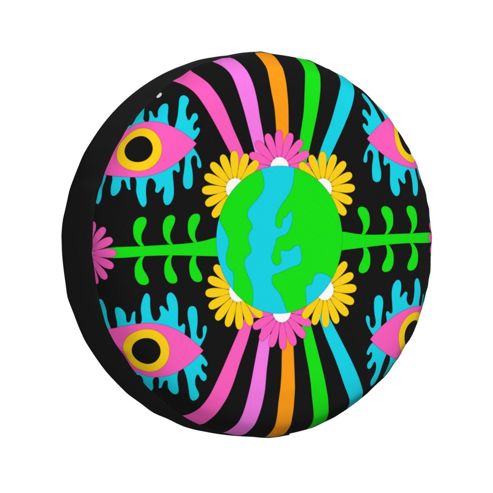 DouZhe Waterproof Spare Tire Cover, Psychedelic Hippie Eyes Prints ...